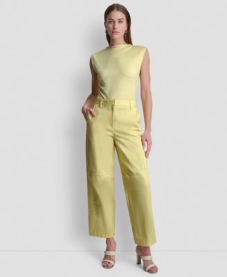 Click here for Dkny Womens Sleeveless Pique Top Zippered Cargo Pa... prices
