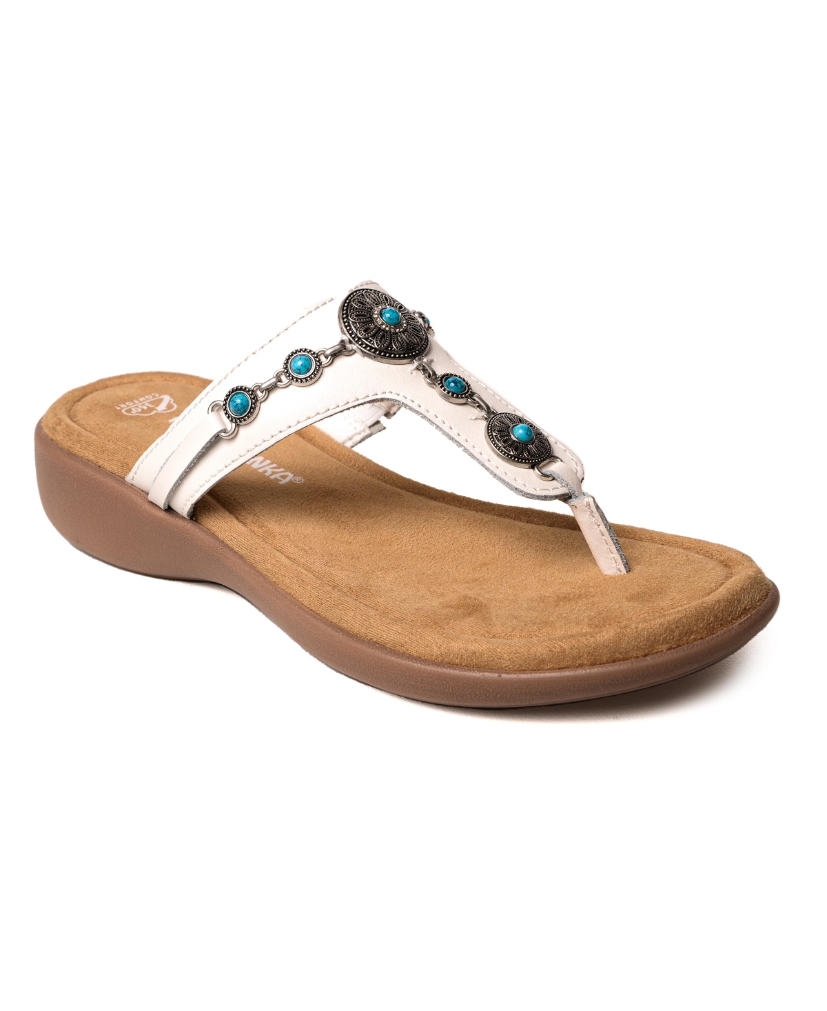 Click here for Minnetonka Womens Brecca Embellished Thong Sandals... prices