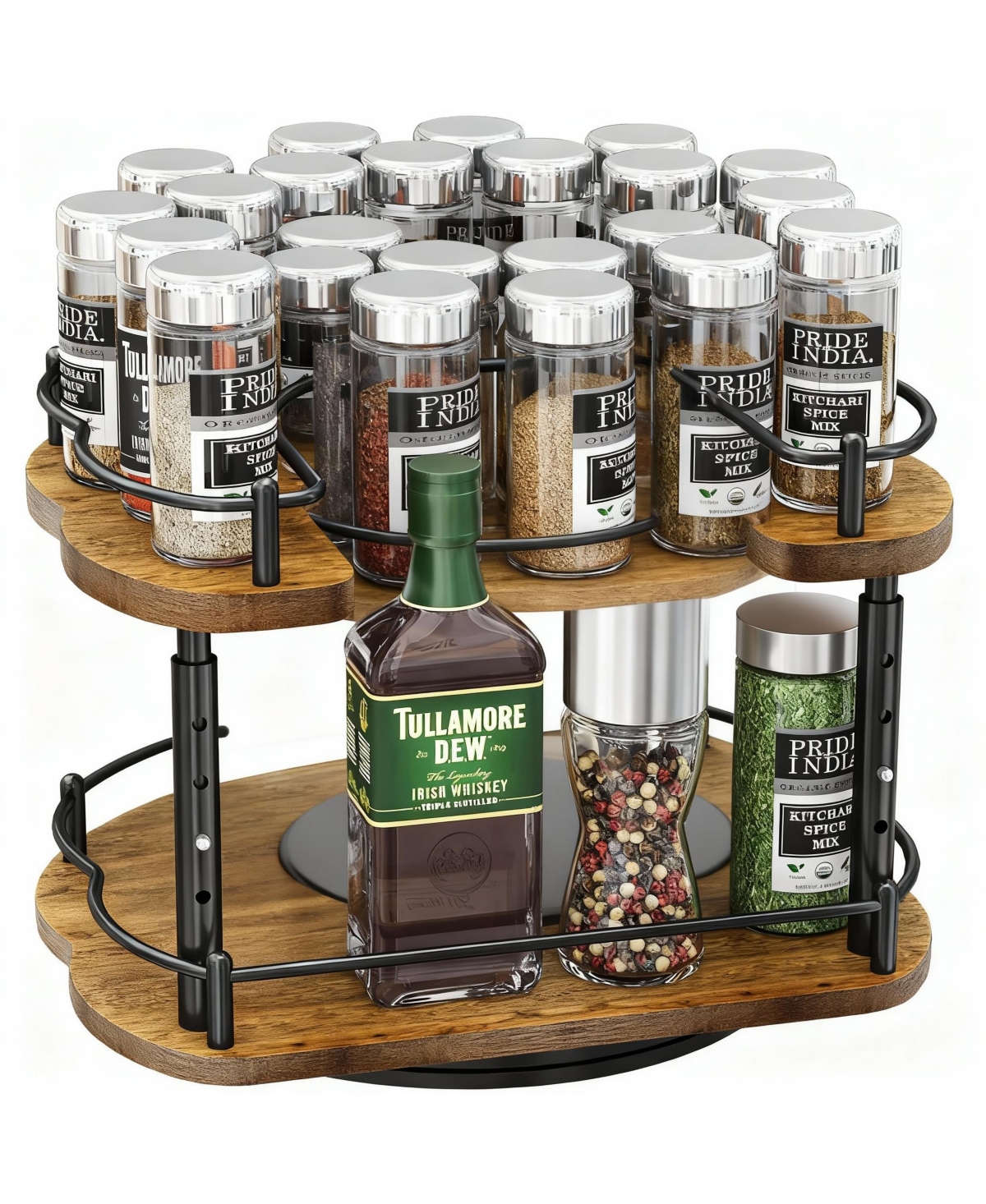 Click here for Yigii Adjustable Spice Rack for Cabinet Sturdy Woo... prices