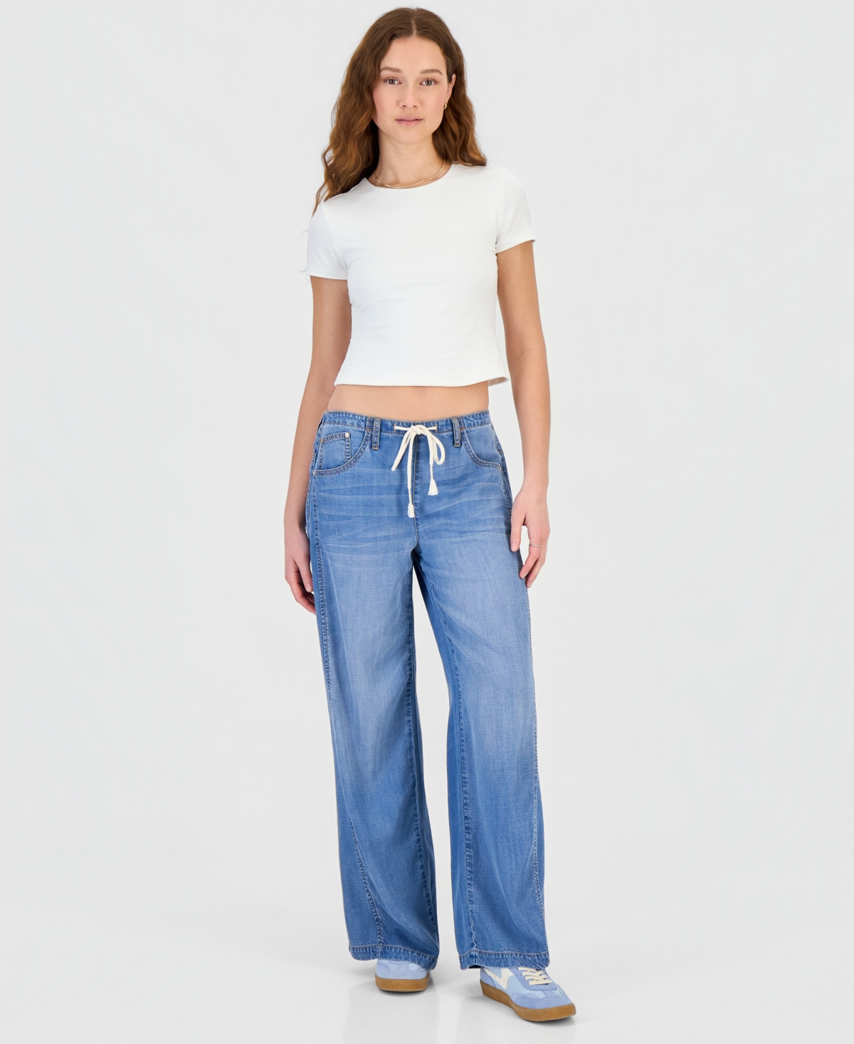 Click here for Hippie Rose Juniors Cropped Crewneck T-Shirt - Sno... prices