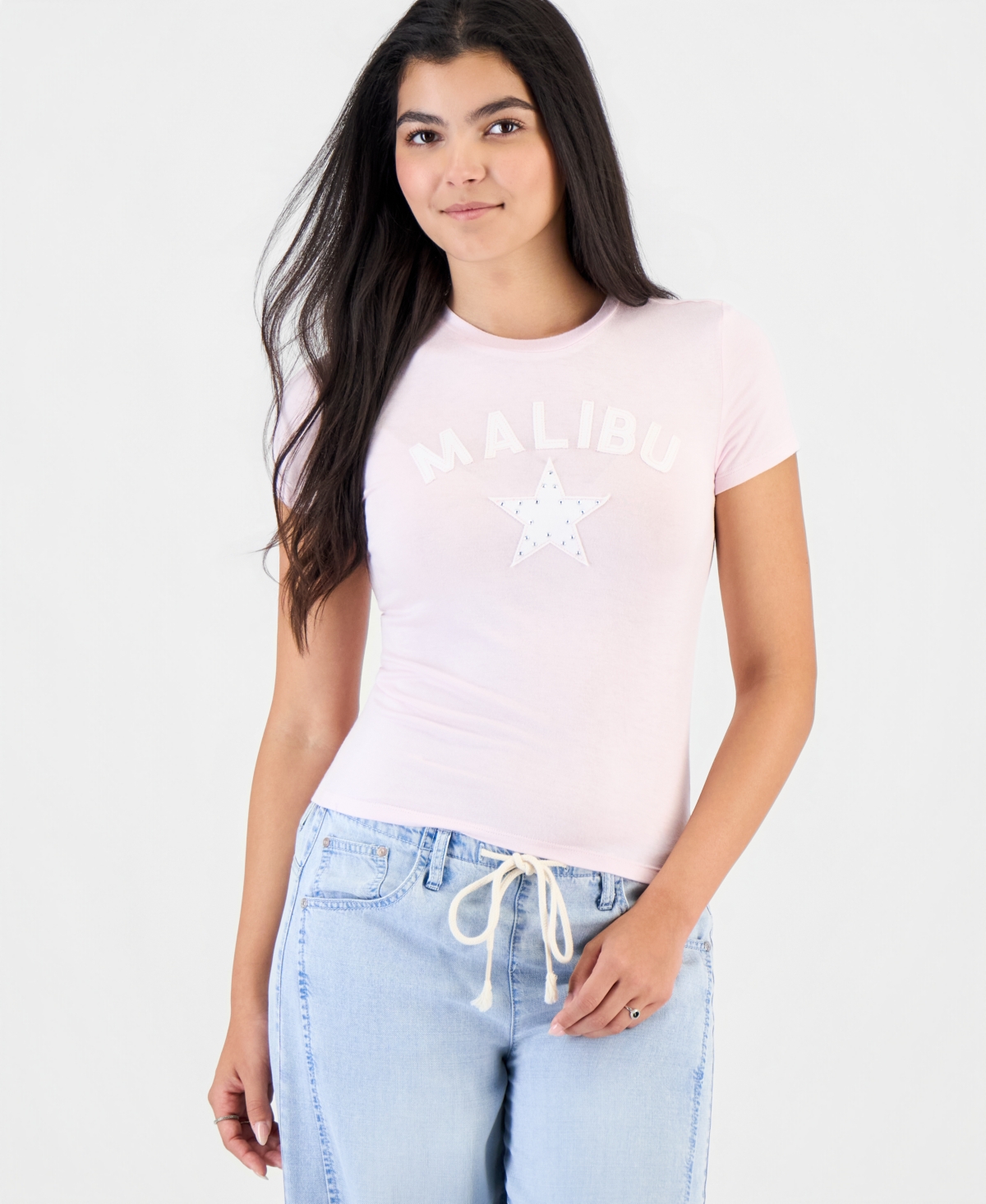 Click here for Rebellious One Juniors Embellished Crewneck T-Shir... prices