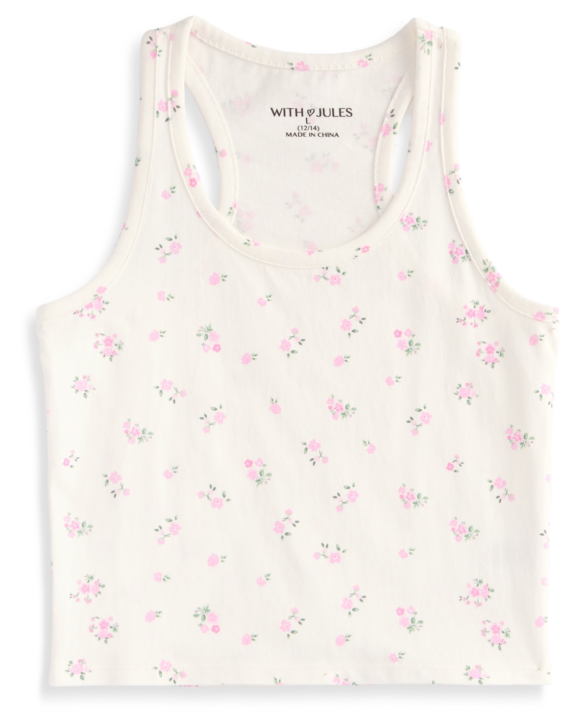 Click here for With Jules Girls 7-16 Cotton Floral Tank Top - WHI... prices