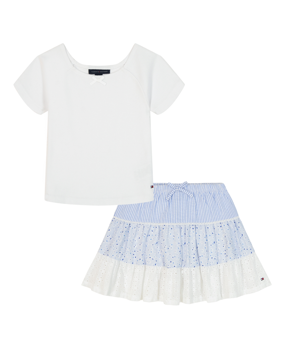 Click here for Tommy Hilfiger Girls 4-6X Ribbed T-Shirt & Seersuc... prices