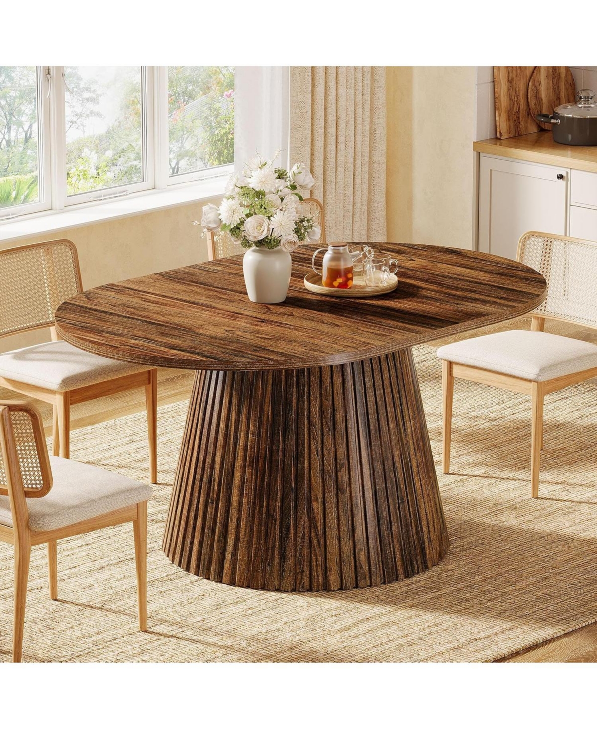 Click here for Tribesigns 59" Oval Wooden Dining Table with... prices