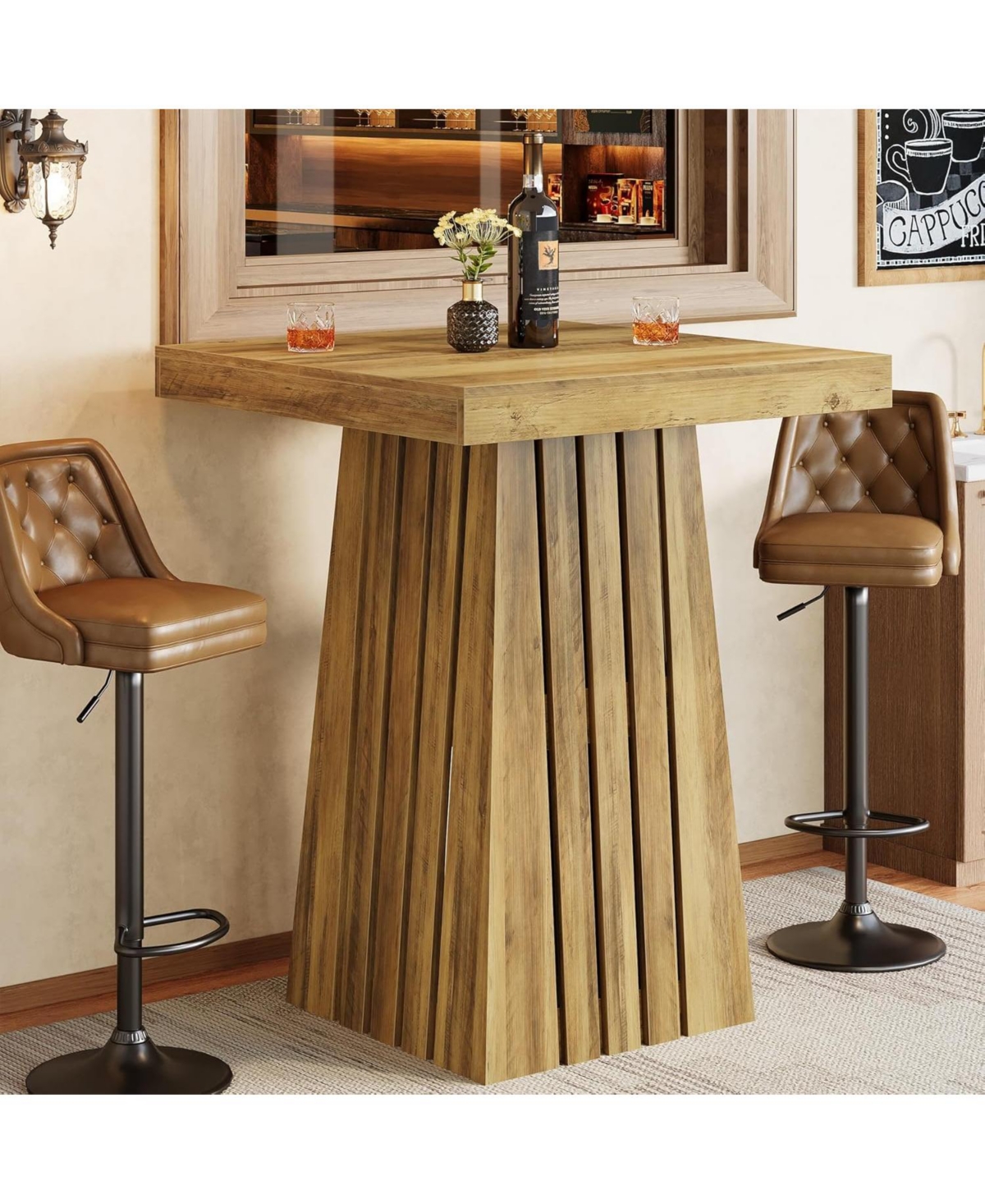Click here for Tribesigns 37.4" High Square Bar Table  Bistr... prices