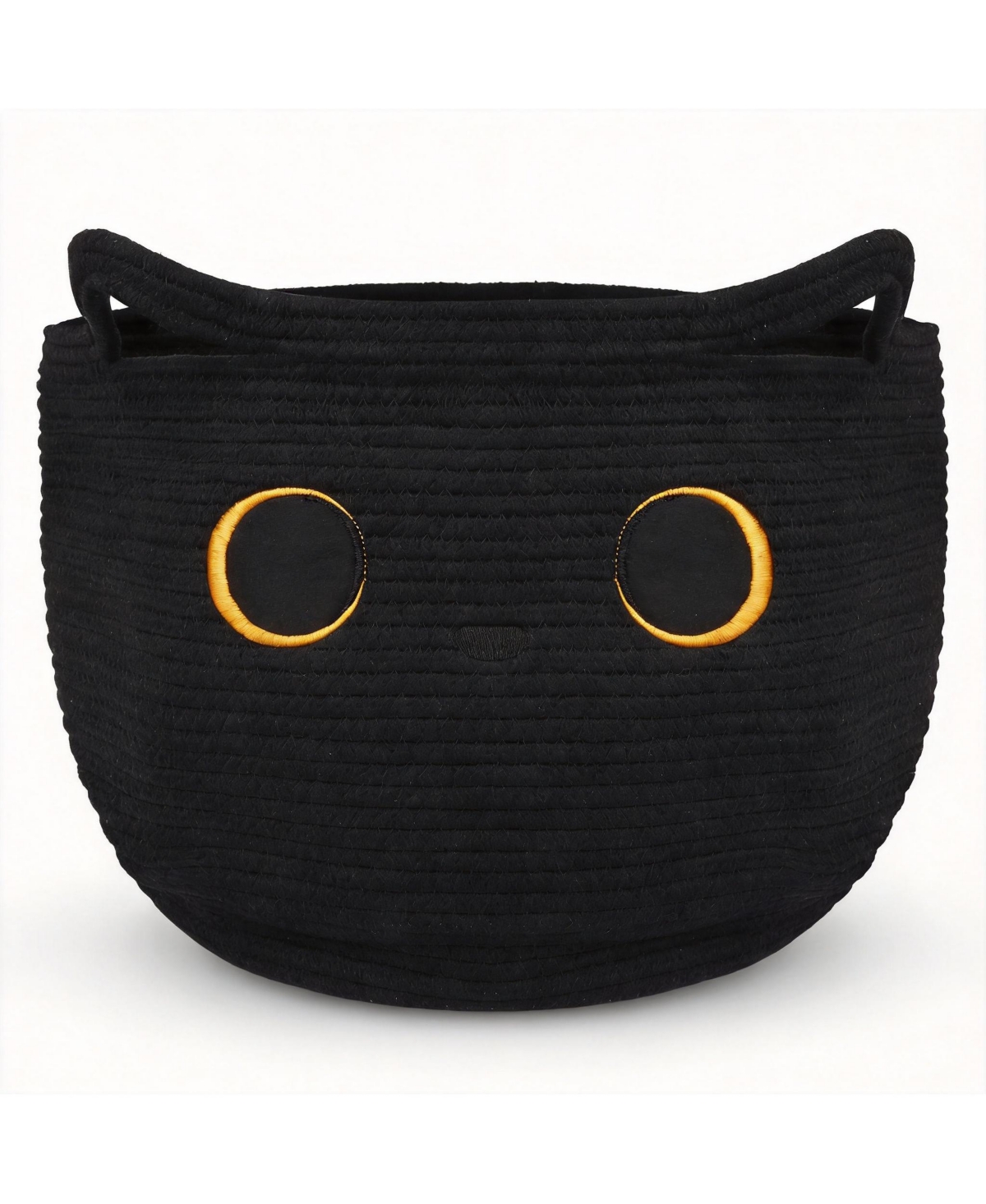 Click here for Yigii Cotton Rope Basket with Black Cat Design - M... prices