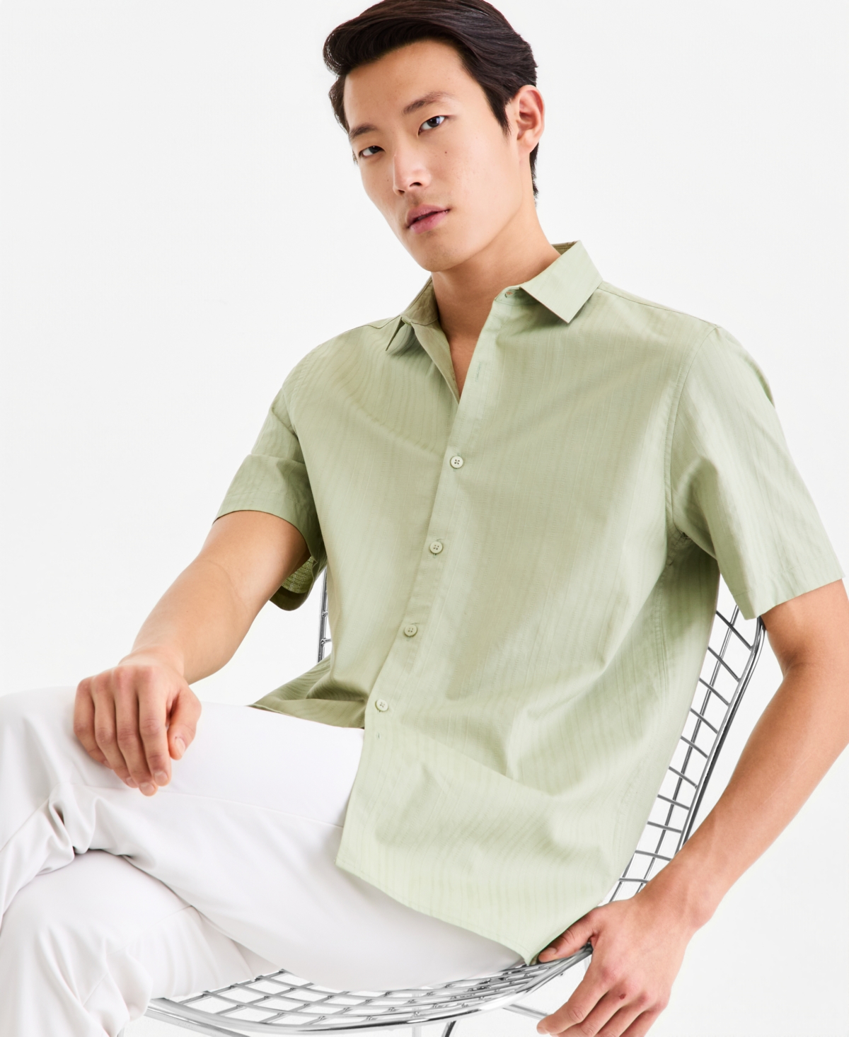 Click here for Alfani Mens Short-Sleeve Solid Texture Shirt  Macy... prices