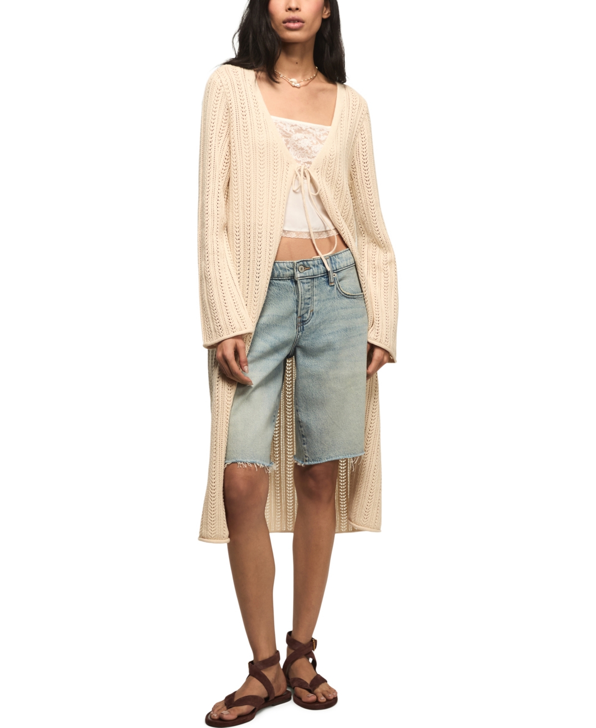 Click here for Lucky Brand Womens Long-Sleeve Sweater - Whitecap... prices