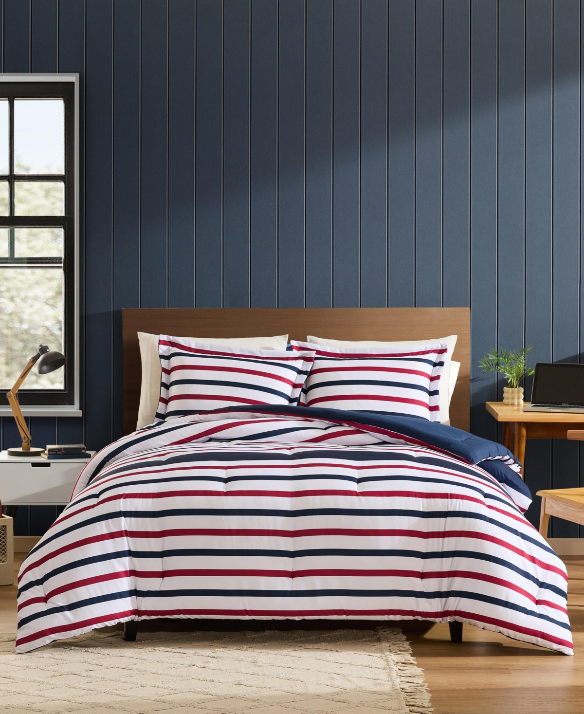 Click here for Nautica Clove Hitch Stripe Reversible 2-Pc. Comfor... prices