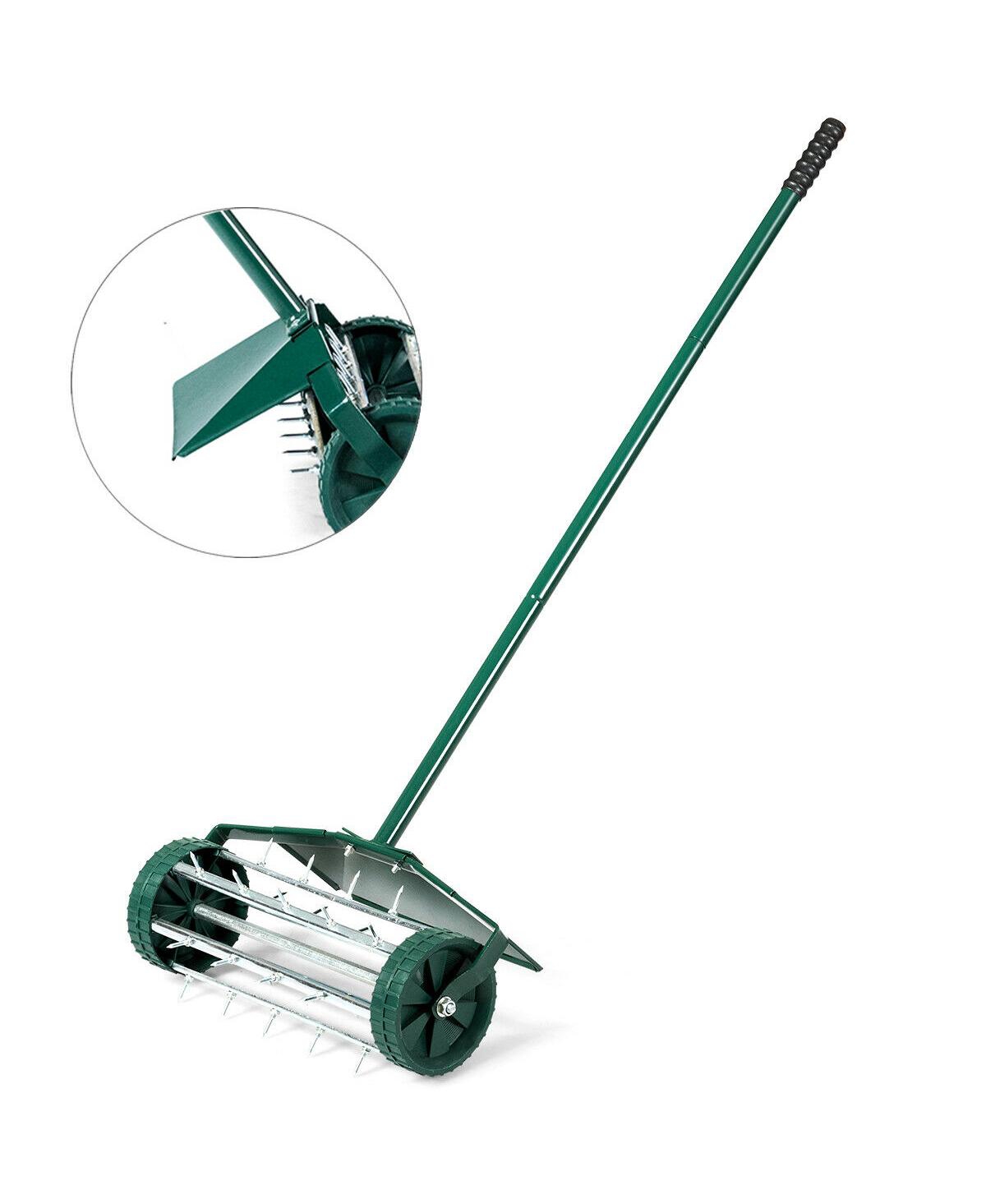 Click here for Costway 18-inch Rolling Lawn Aerator Rotary Push T... prices