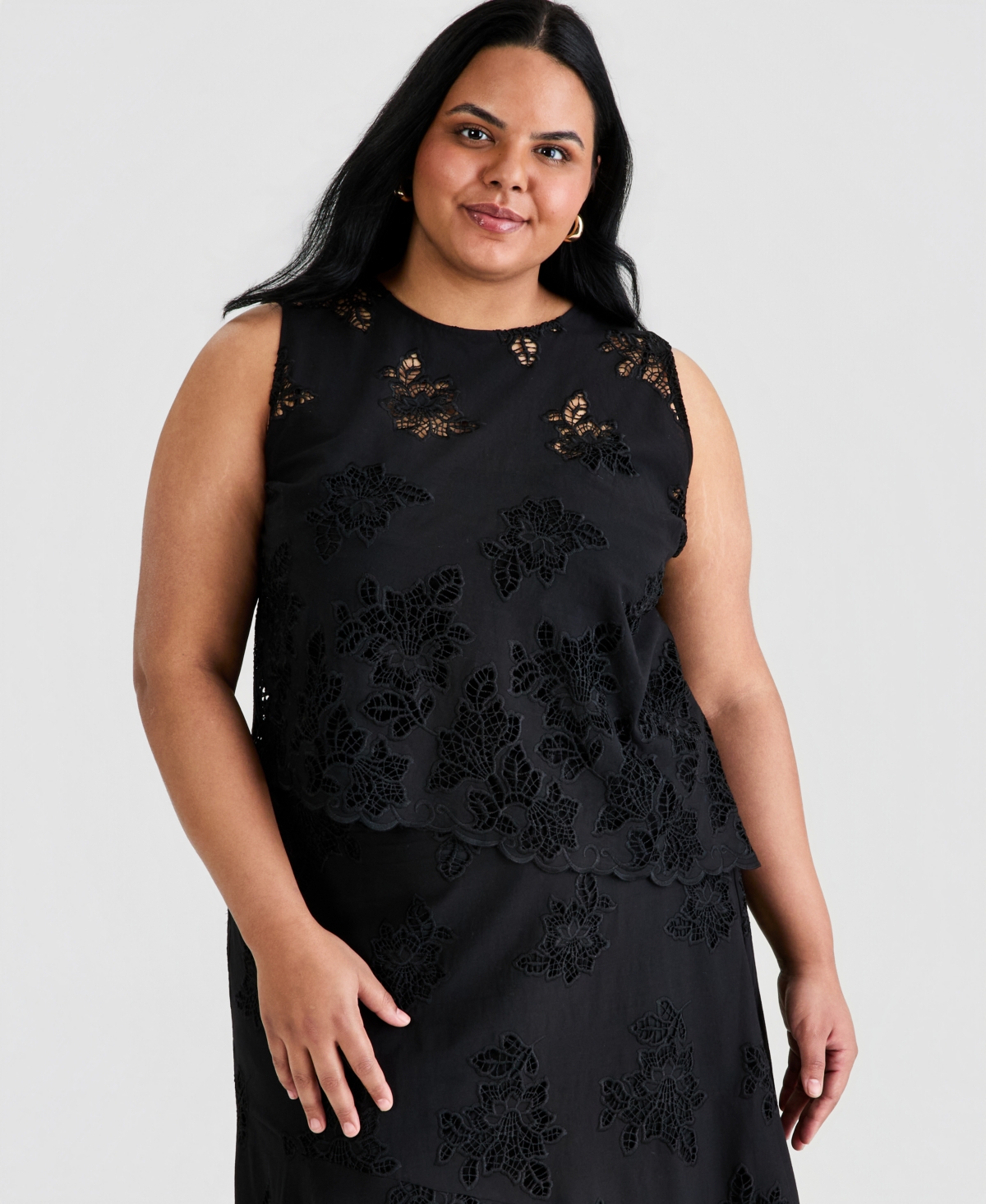 Click here for And Now This Trendy Plus Size Embroidered Cotton A... prices