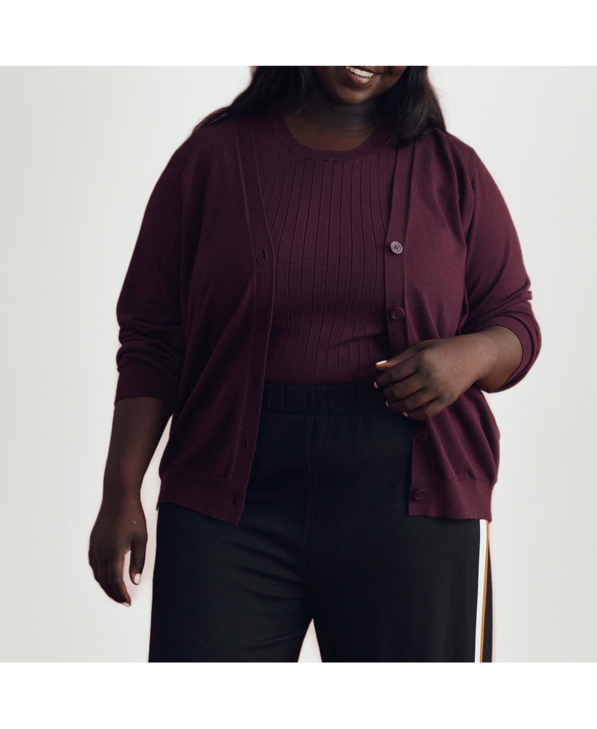 Click here for Universal Standard Plus Size Savvy Fine Knit Cardi... prices