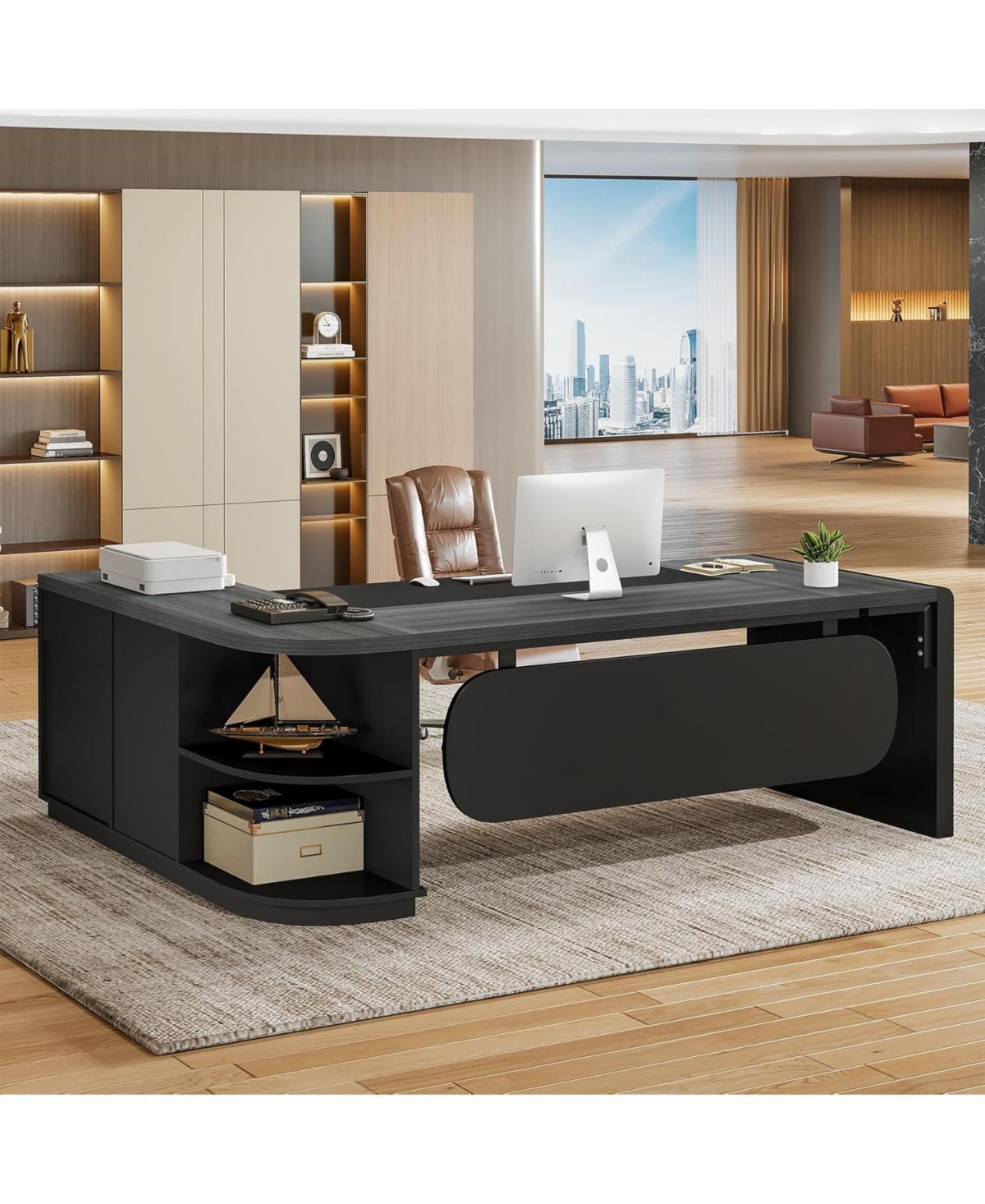 Click here for Tribesigns 81-Inch L-Shaped Office Desk  Large Com... prices