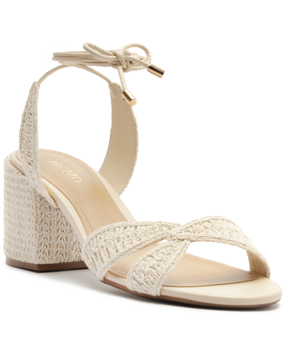 Click here for Arezzo Womens Andy Mid Block Sandals - Panacota prices