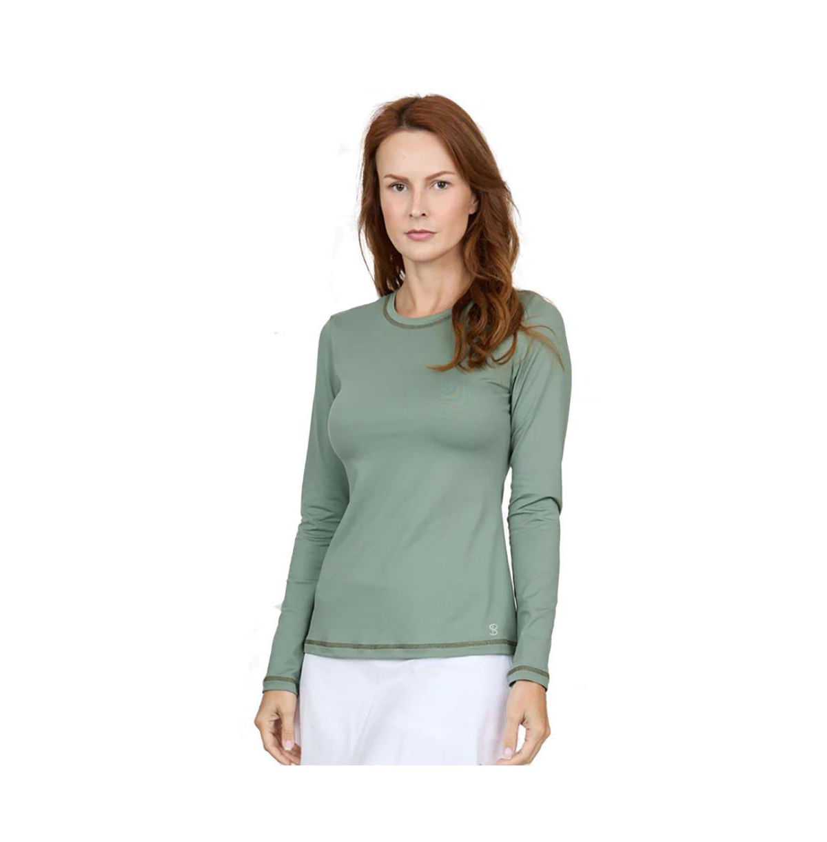 Click here for Sofibella Plus Size Uv Colors Long Sleeve Tennis S... prices