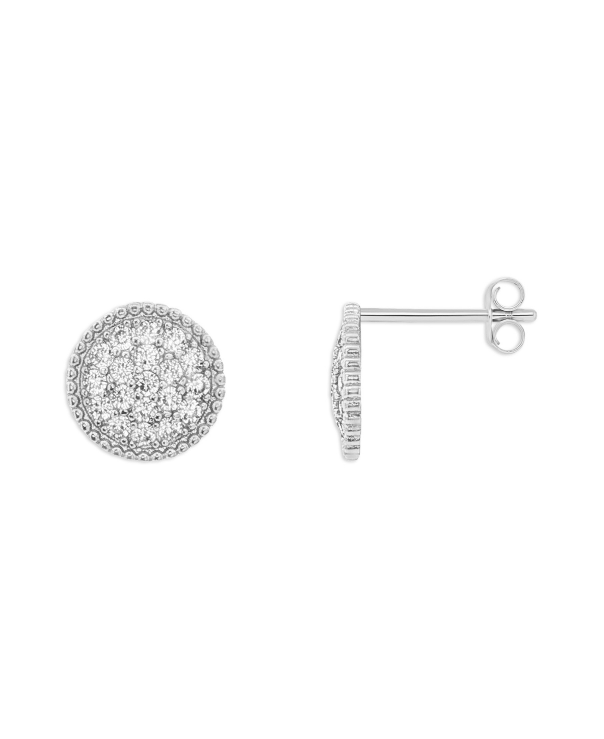 Click here for Round Pave Cz Studs - Silver prices