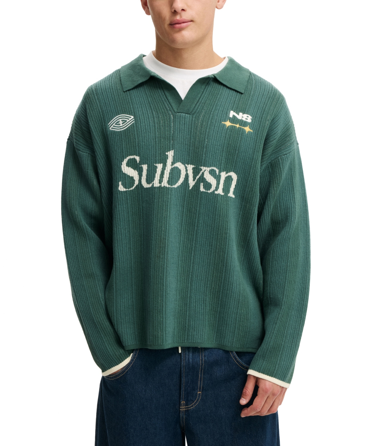 Click here for Cotton On Mens Regular-Fit Rugby Polo Shirt - Gree... prices