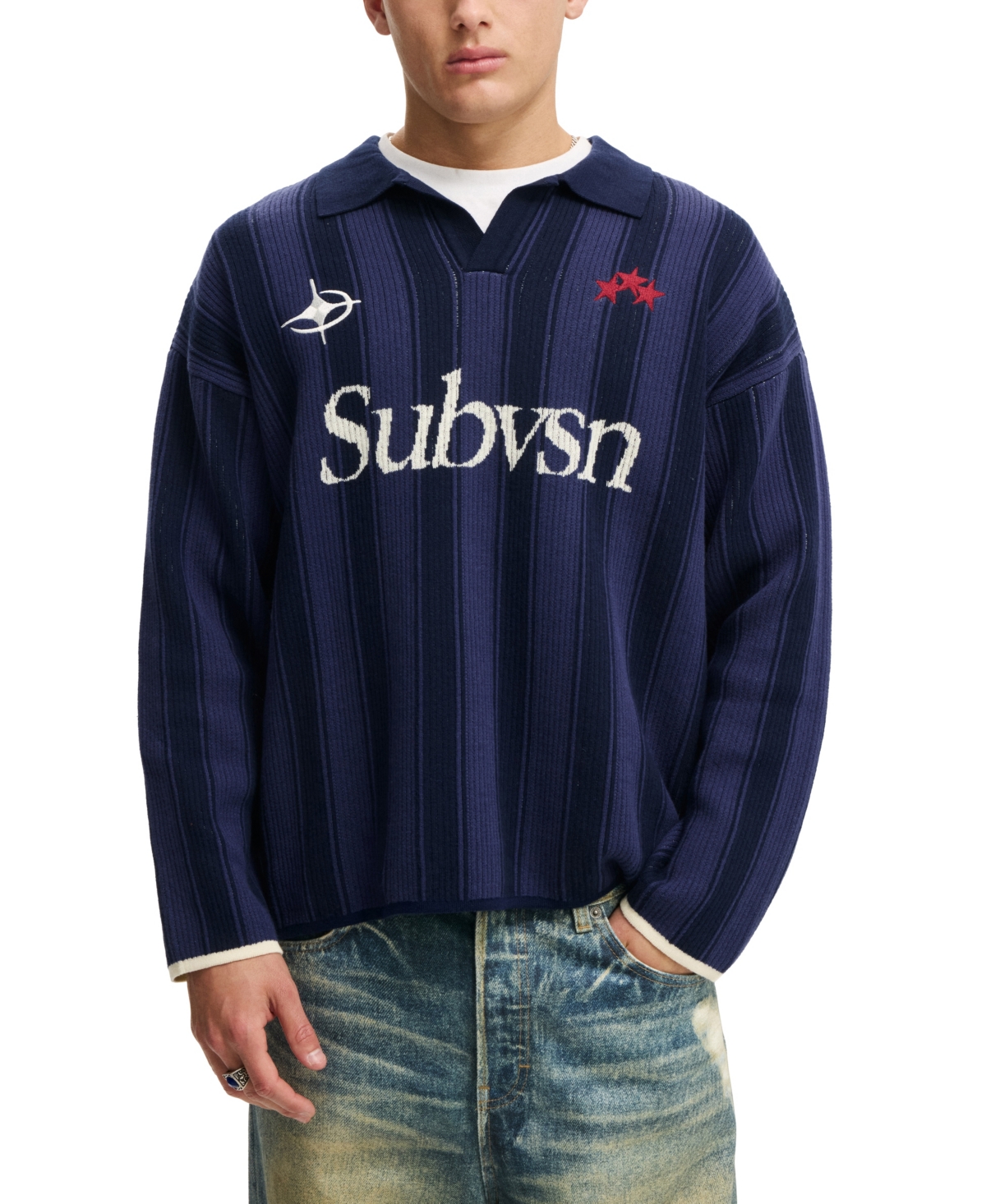 Click here for Cotton On Mens Regular-Fit Rugby Polo Shirt - Navy prices
