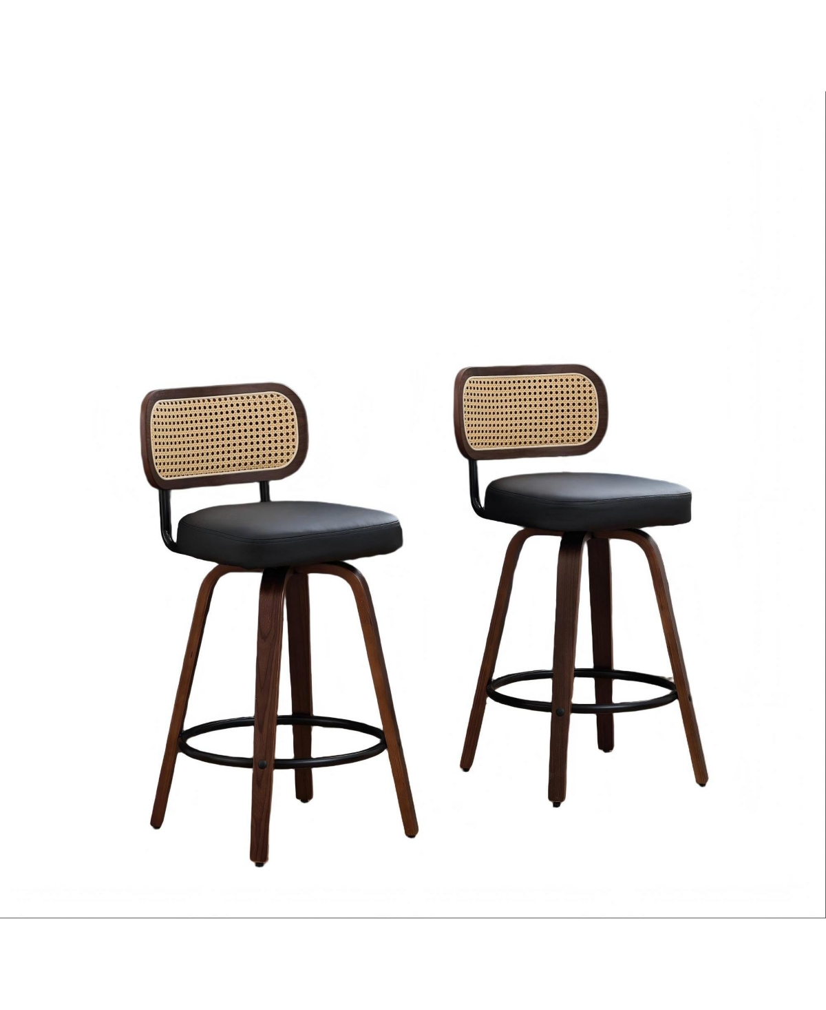 Click here for Boyel Living Set of 2 Swivel Pu Bar Stools with Pa... prices