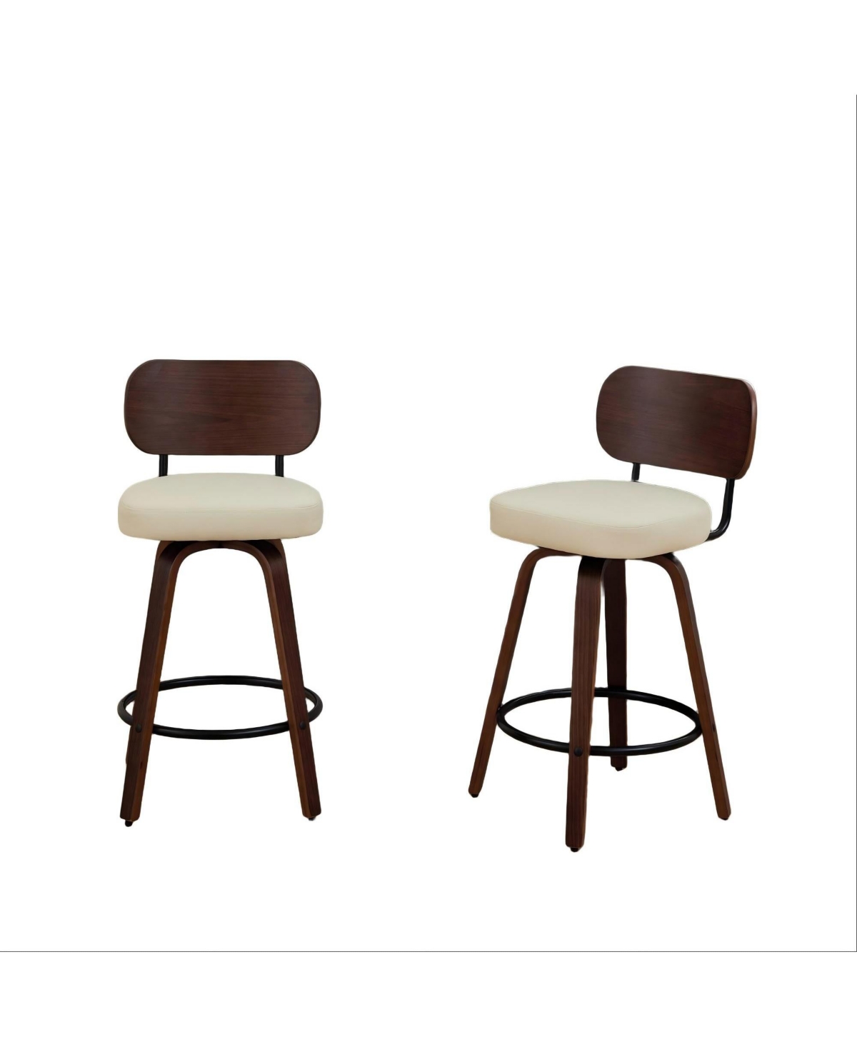 Click here for Boyel Living Set of 2 Swivel Pu Bar Stools with Pa... prices