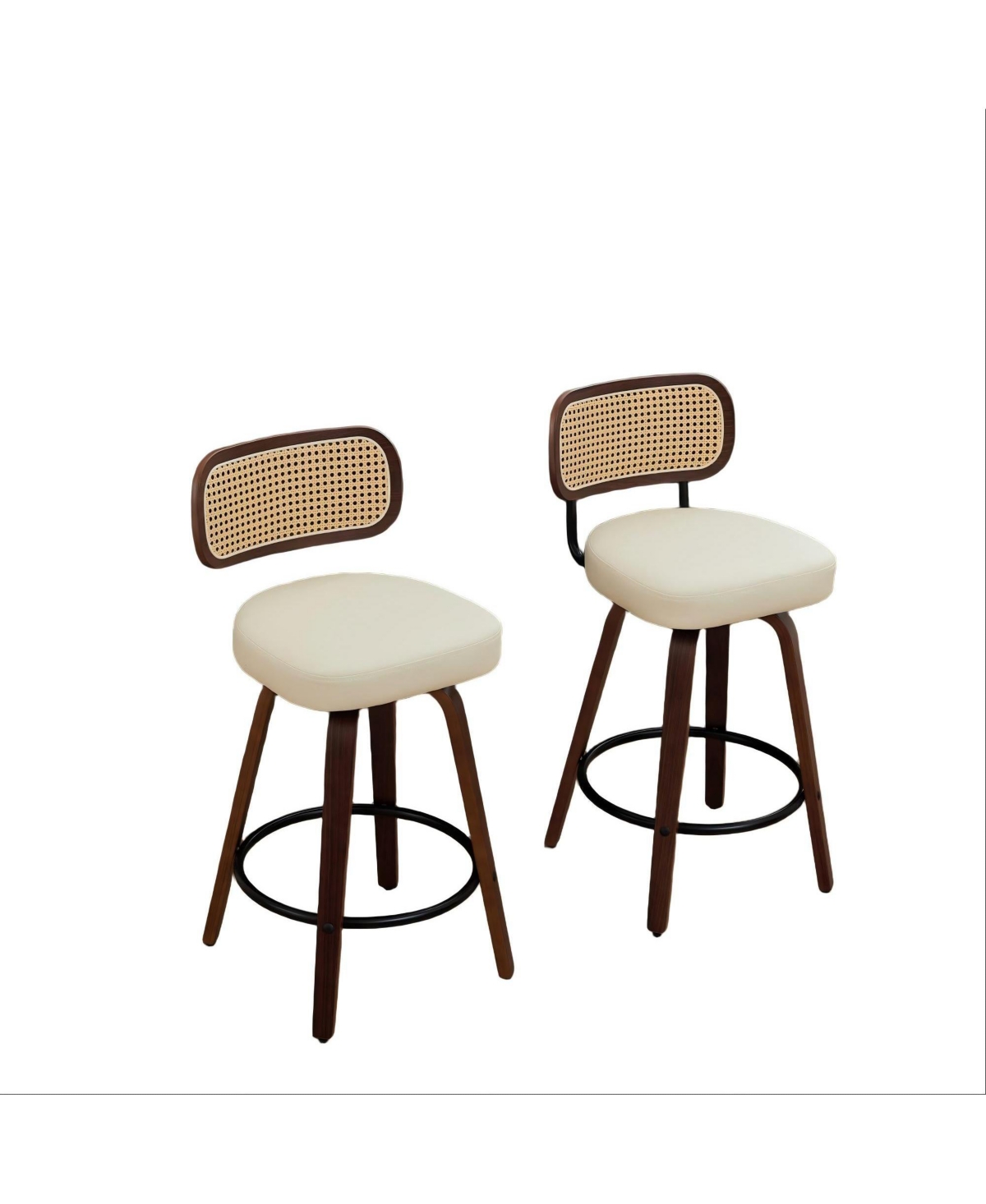 Click here for Boyel Living Set of 2 Swivel Pu Bar Stools with Pa... prices