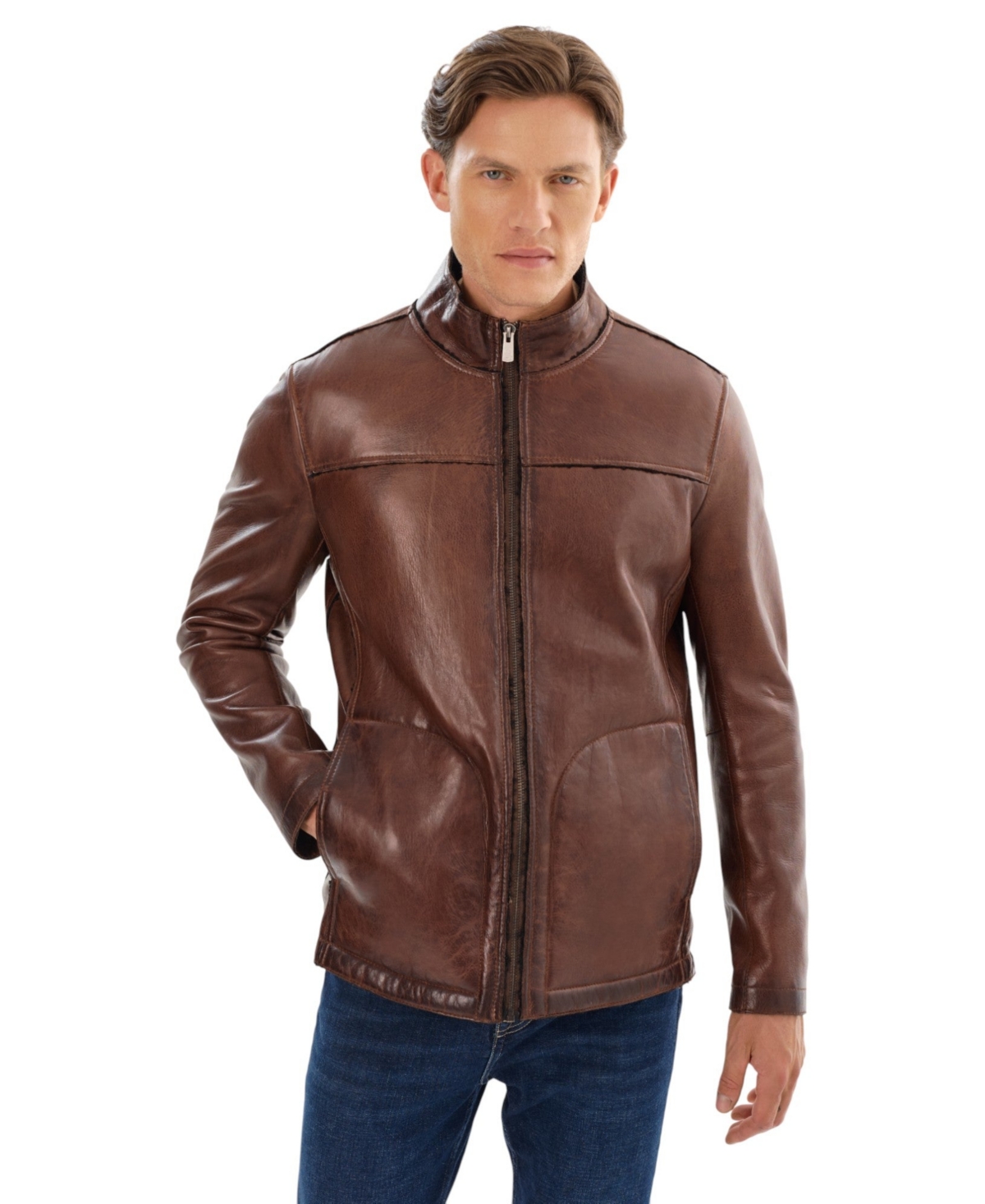 Click here for Regency Leathers Mens Edward-f Leather Jacket with... prices