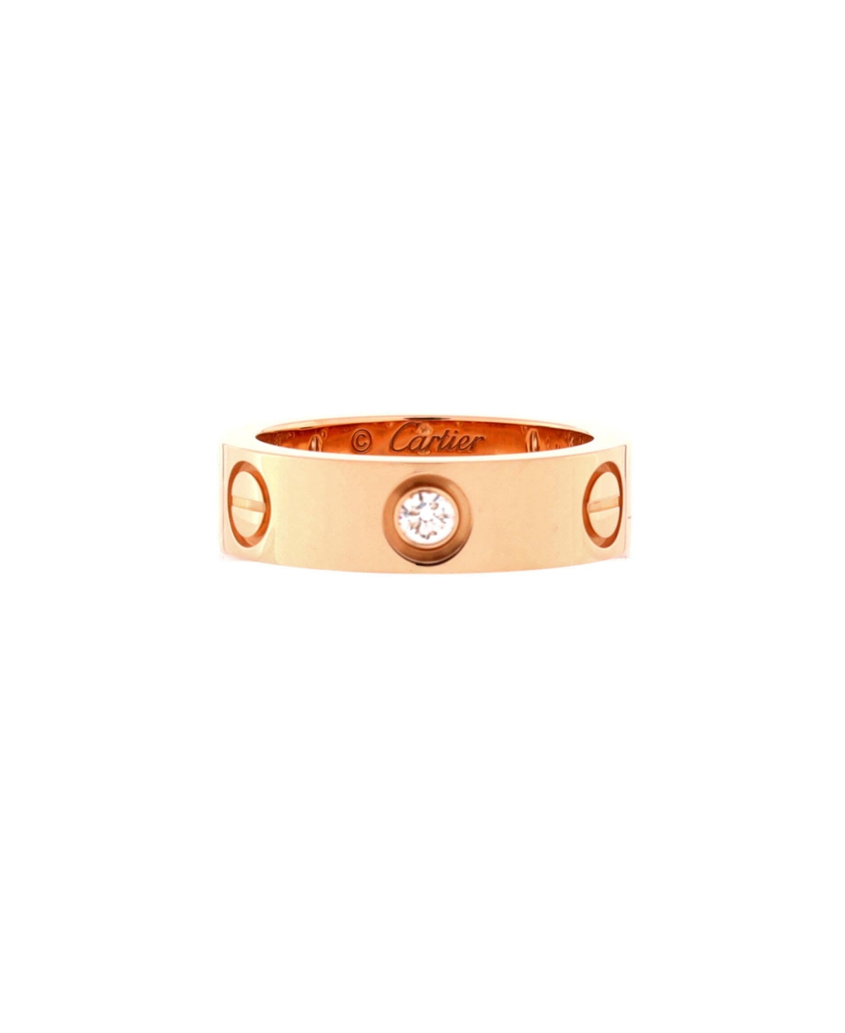 Click here for Pre-Owned Cartier Love 3 Diamonds Band Ring - 18k... prices