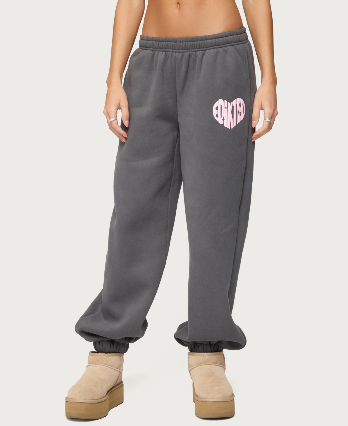 Click here for Edikted Womens Major Love Edikted Sweatpants - Dar... prices