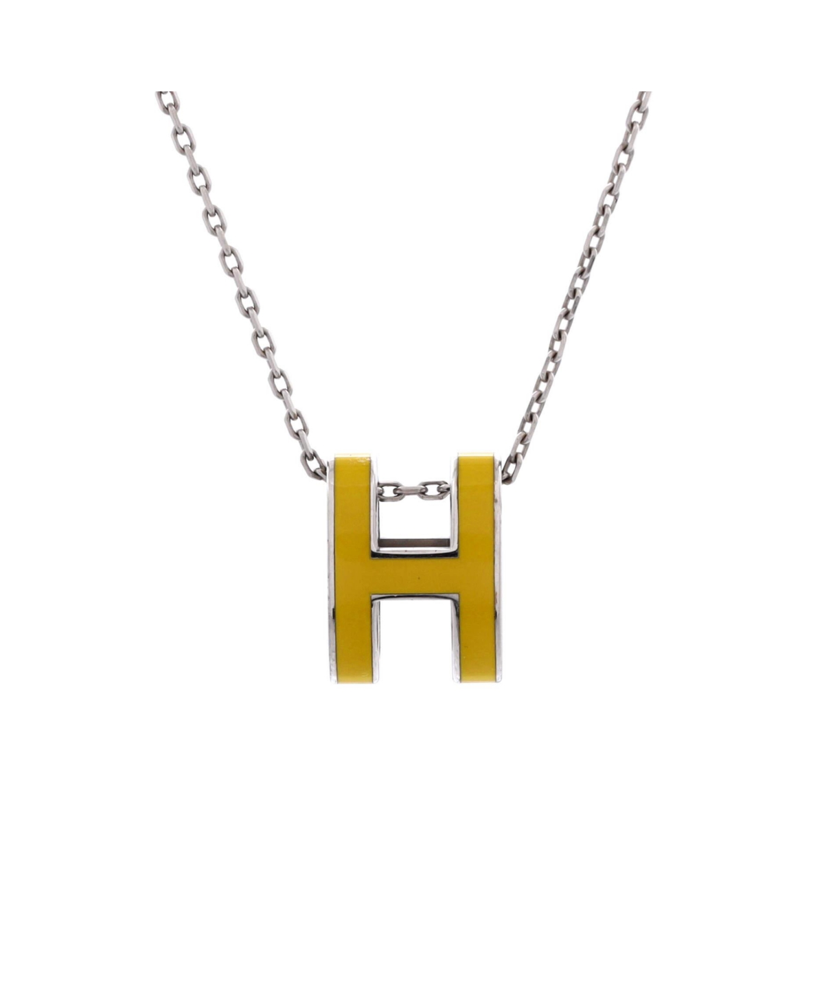 Click here for Pre-Owned HERMES Pop H Pendant Chain Necklace - En... prices