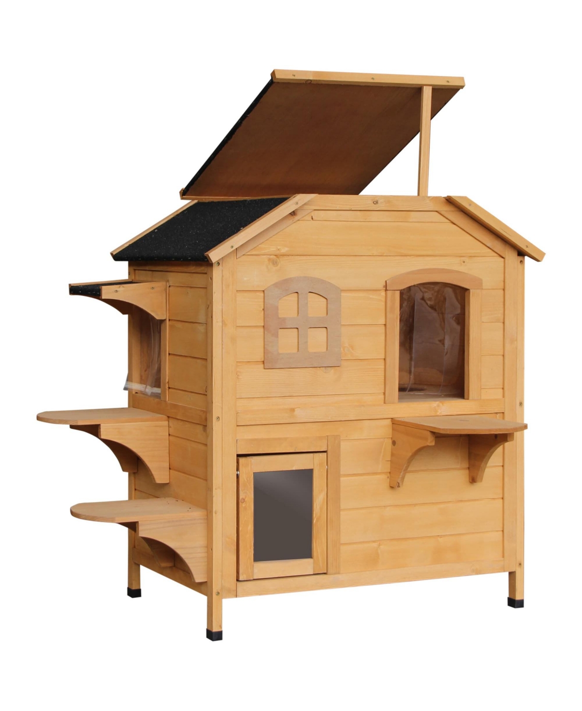 Click here for Zeus & Ruta 2-Story Outdoor Weatherproof Cat Enclo... prices