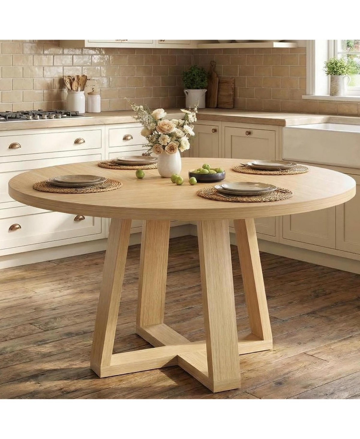 Click here for gaomon Round Dining Table – 47-inch Kitchen... prices