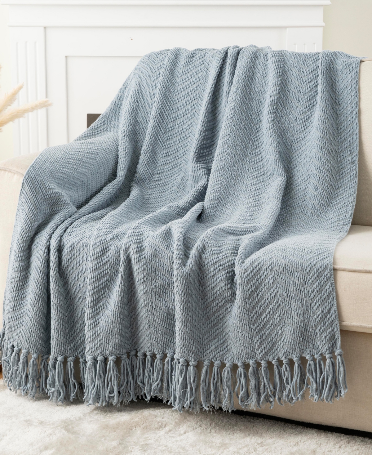 Click here for Battilo Herringbone Chenille Knit Throw  50 x 60 -... prices