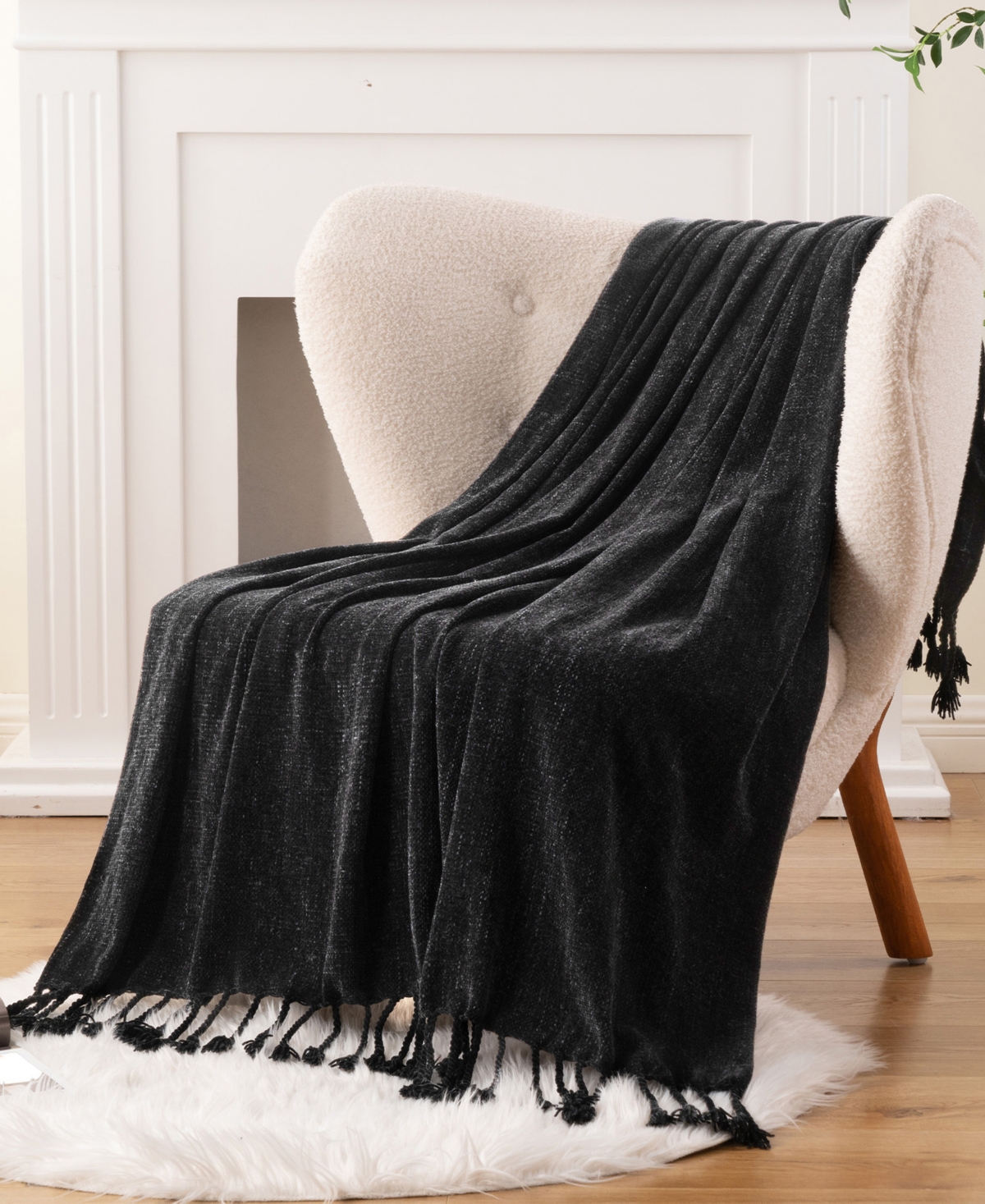 Click here for Battilo Lifestyle Chenille Throw with Fringe Tasse... prices