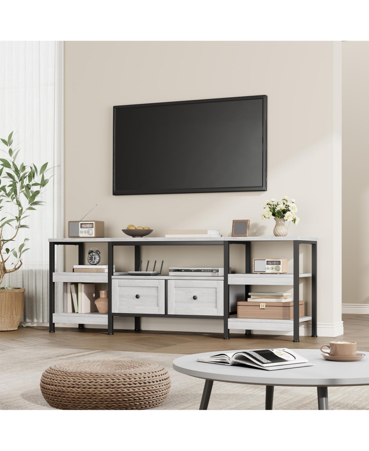 Click here for gaomon Industrial Media Console Rustic Entertainme... prices