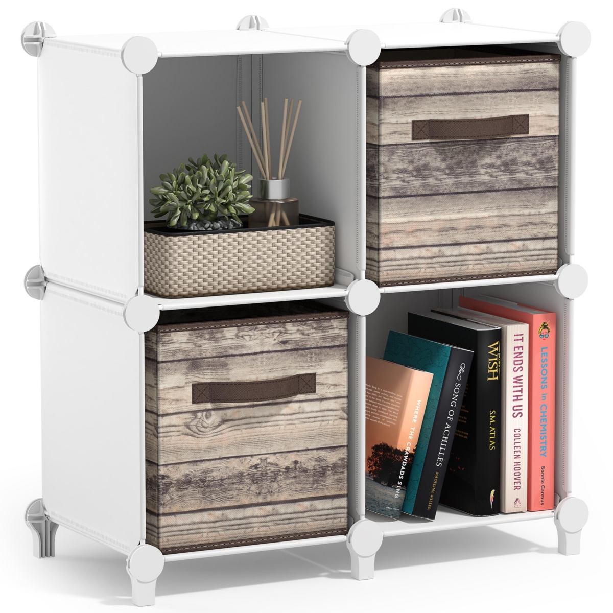 Click here for Sorbus 4-Cube Storage Organizer Cubby Shelf for Cl... prices
