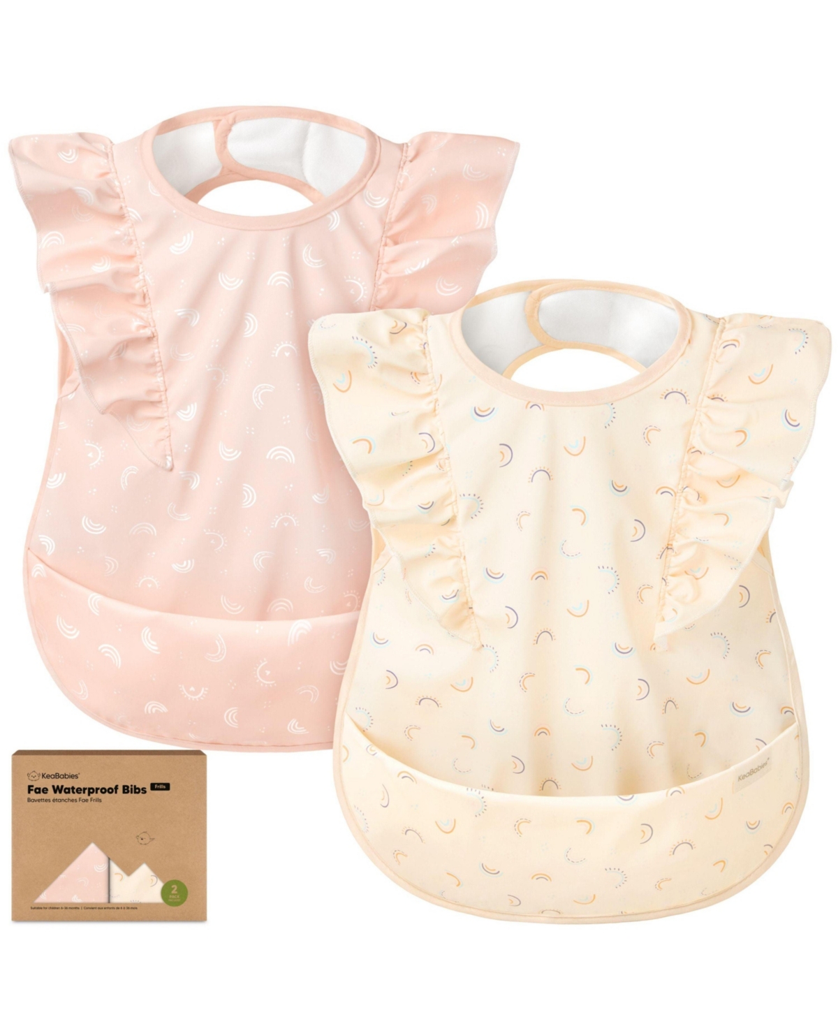 Click here for KeaBabies 2-Pack Fae Waterproof Bibs for Baby Girl... prices