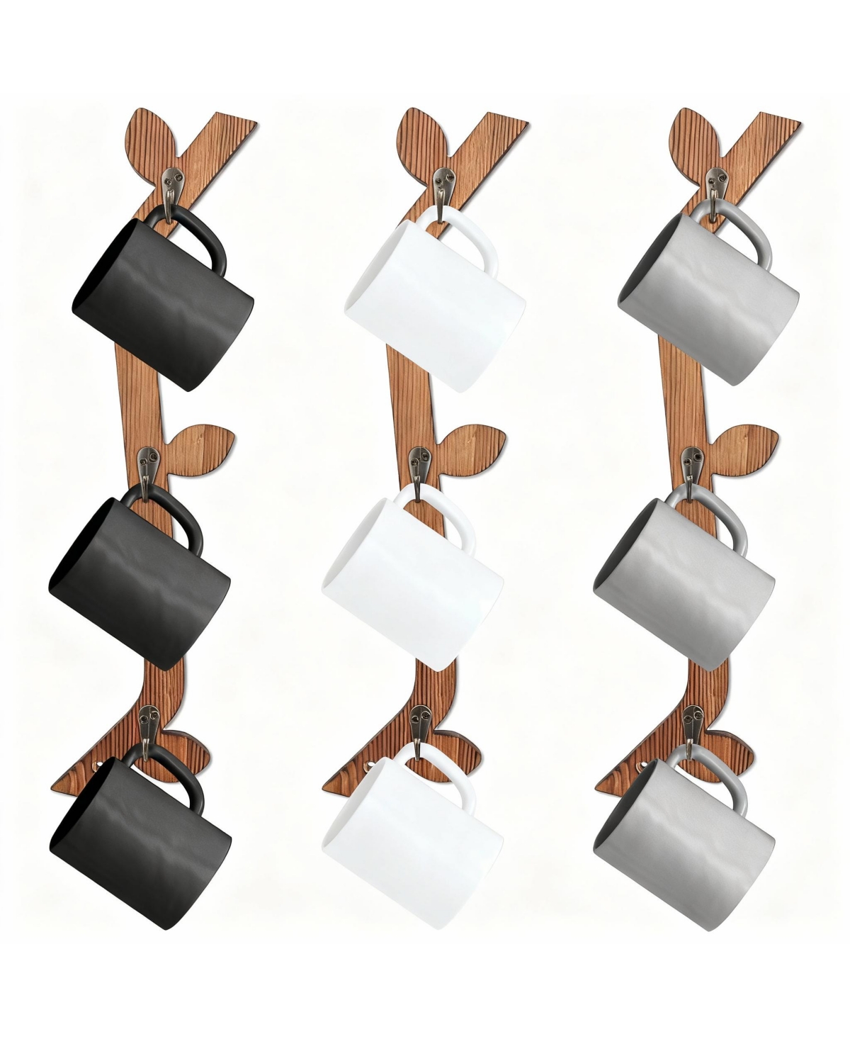 Click here for Draft - Yigii Wood Coffee Mug Wall Rack Set of 3... prices