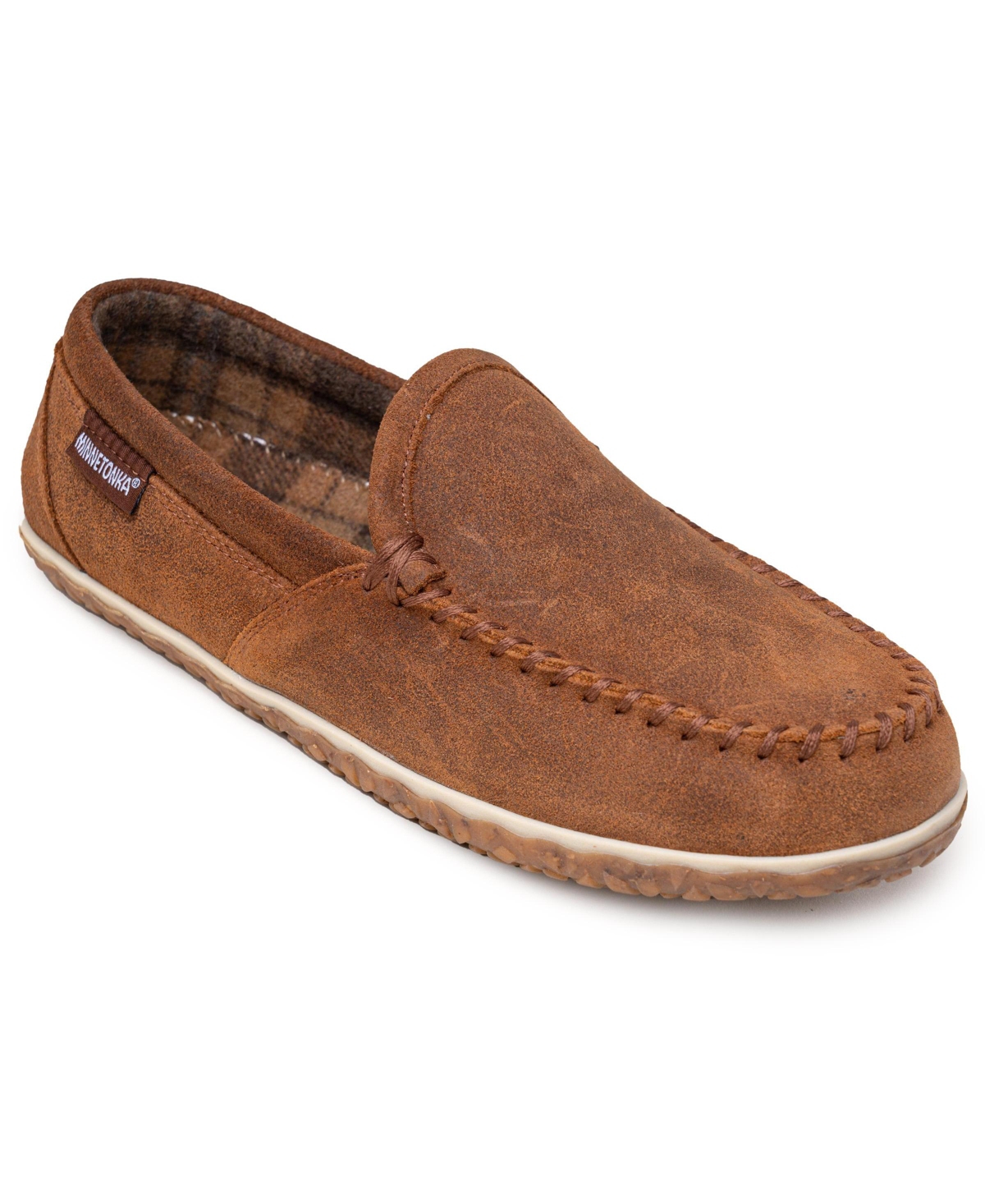 Click here for Minnetonka Mens Tilden Suede Indoor/Outdoor Slippe... prices