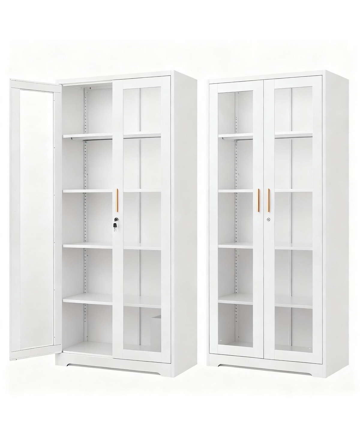 Click here for Yigii Tempered Glass Cabinet  Thickened Metal  Sto... prices