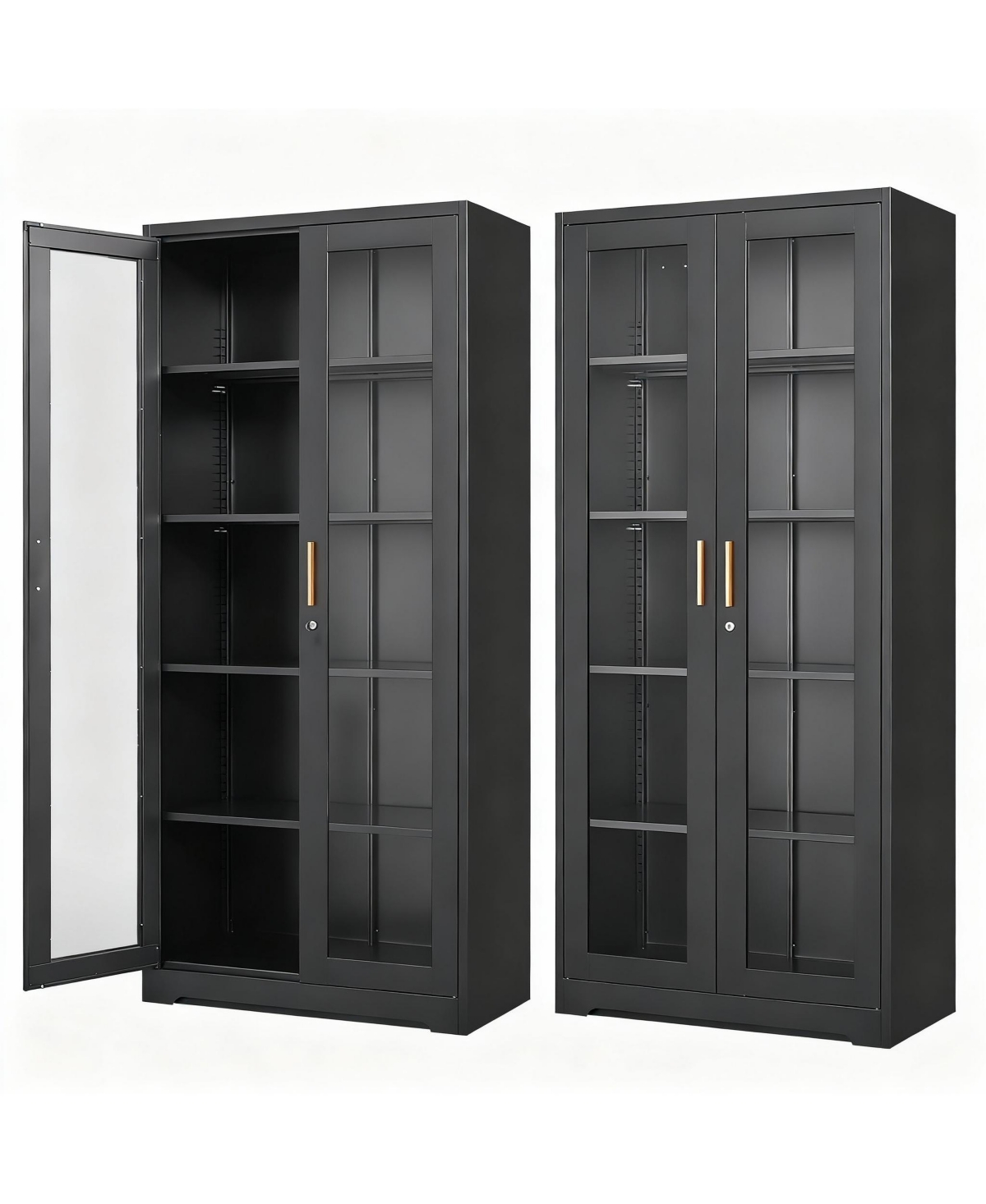 Click here for Yigii Tempered Glass Cabinet  Thickened Metal  Sto... prices