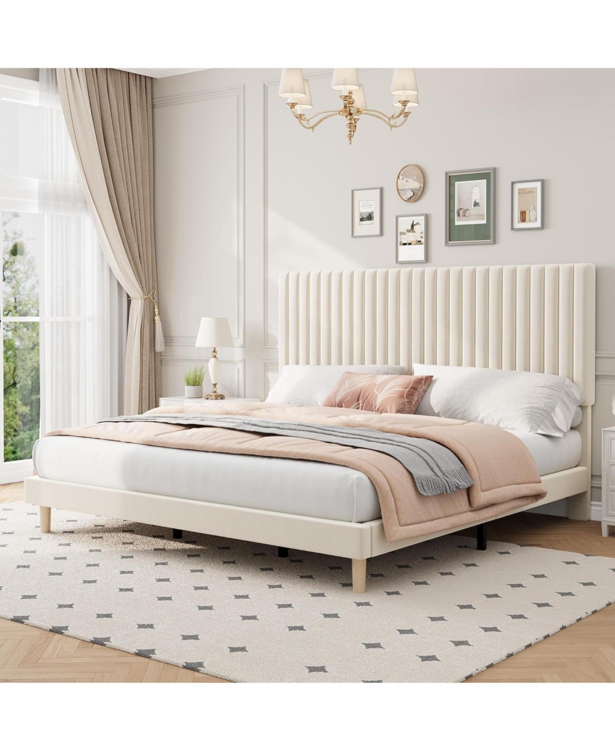 Click here for Draft - gaomon Wooden Platform Bed Frame with Stor... prices