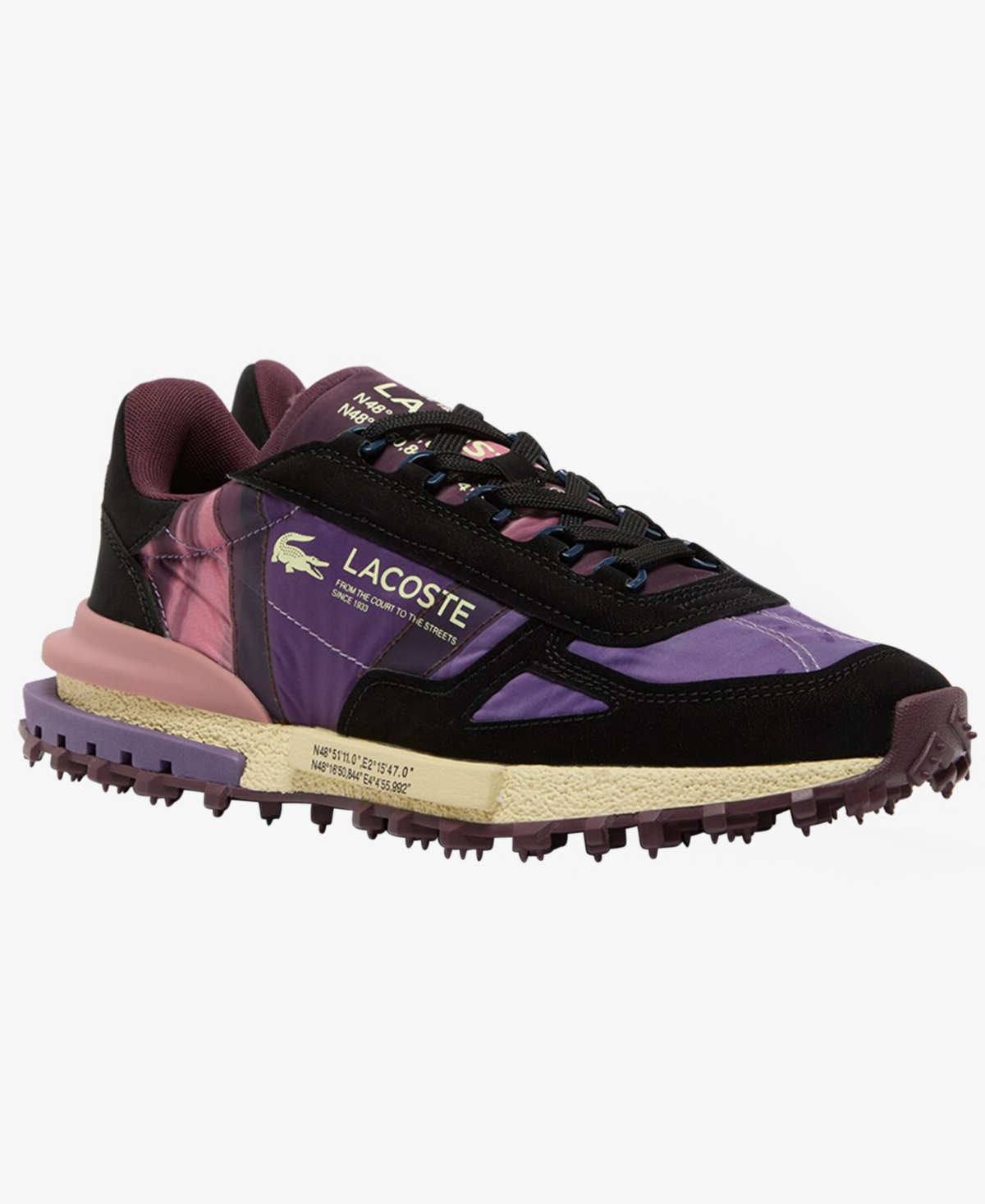 Click here for Lacoste Mens Elite Active Lace-Up Shoes - Purple prices