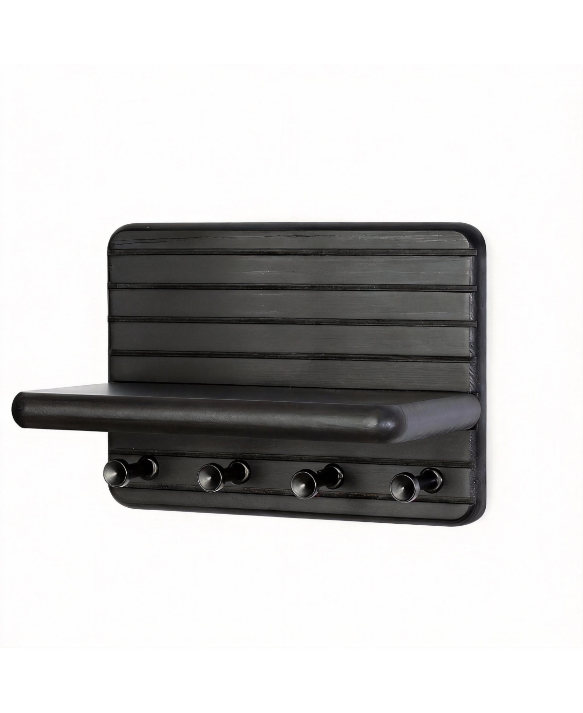 Click here for Yigii 7-Inch Pine Wood Key Rack with 4 Hooks & She... prices