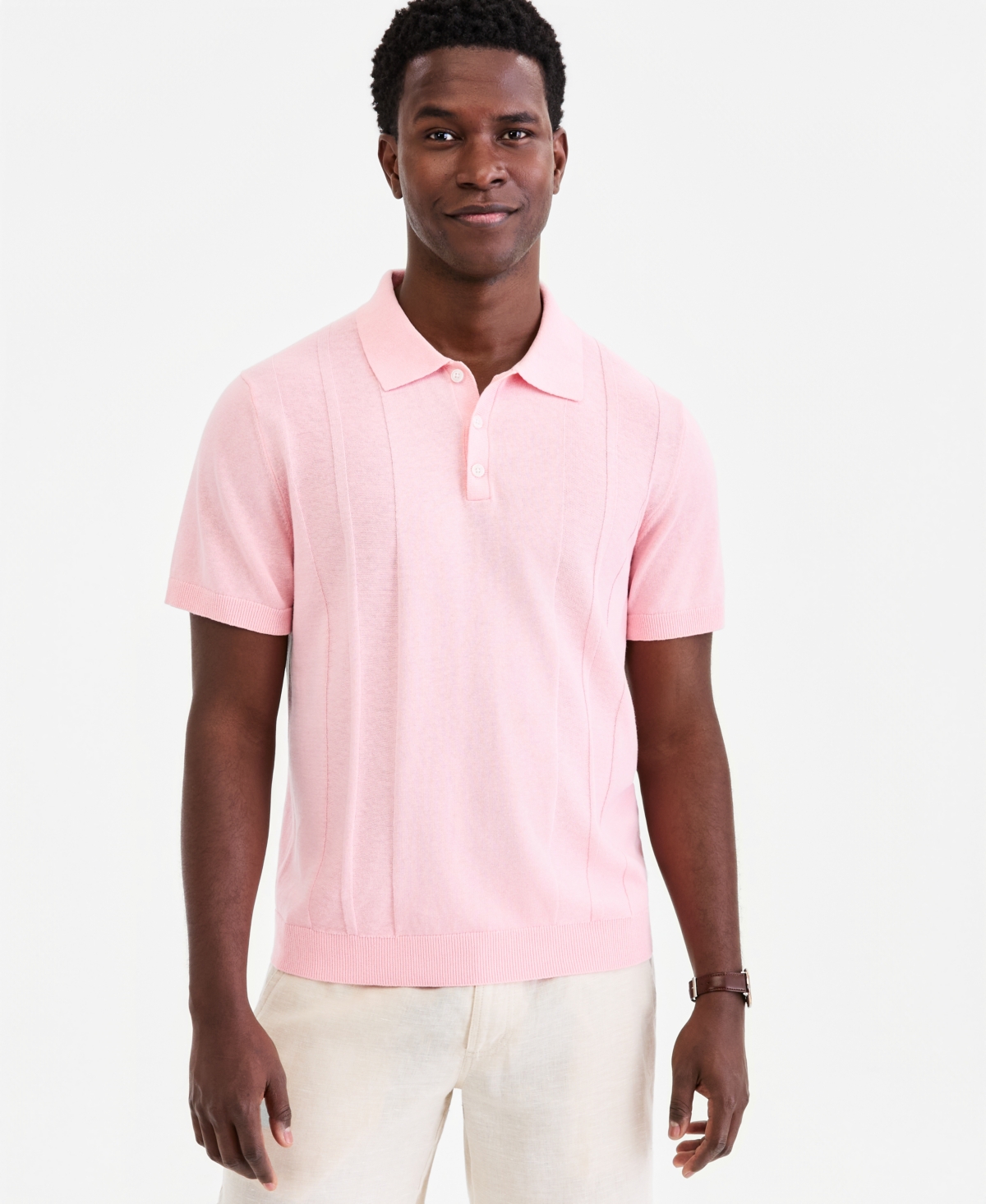 Click here for Club Room Mens Short-Sleeve Linen and Cotton Engin... prices