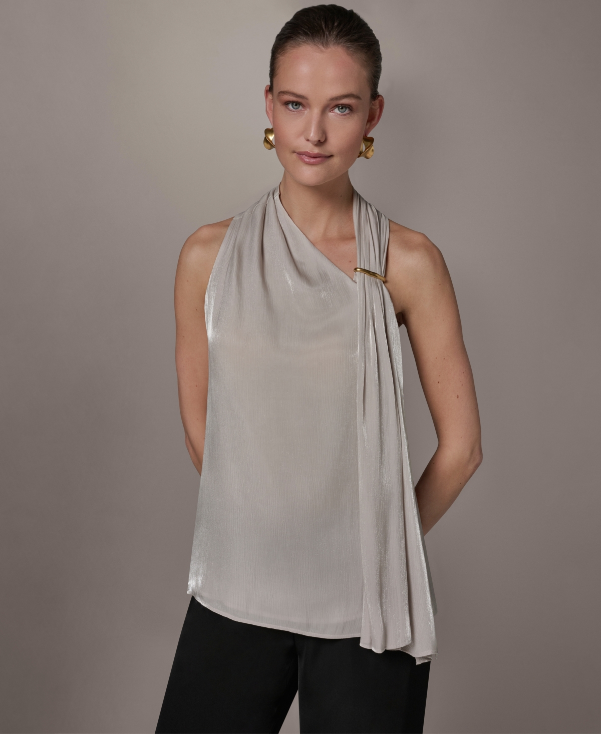 Click here for Donna Karan New York Womens Asymmetrical Halter Ne... prices