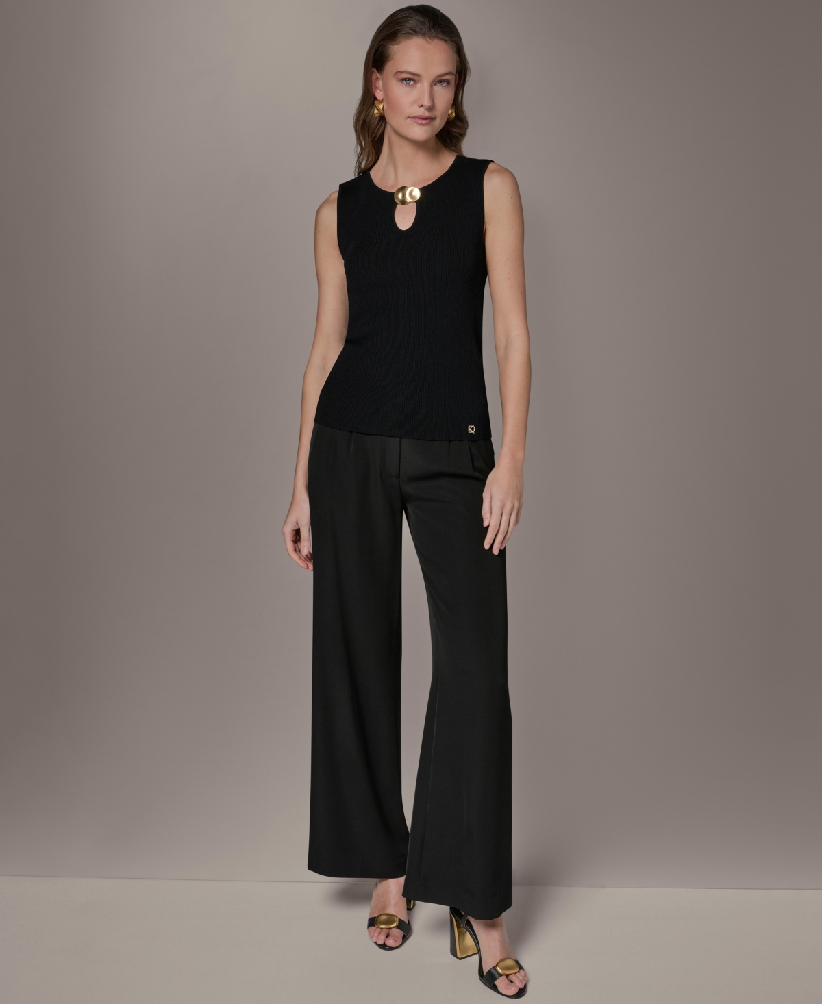 Click here for Donna Karan New York Womens Sleeveless Keyhole Swe... prices