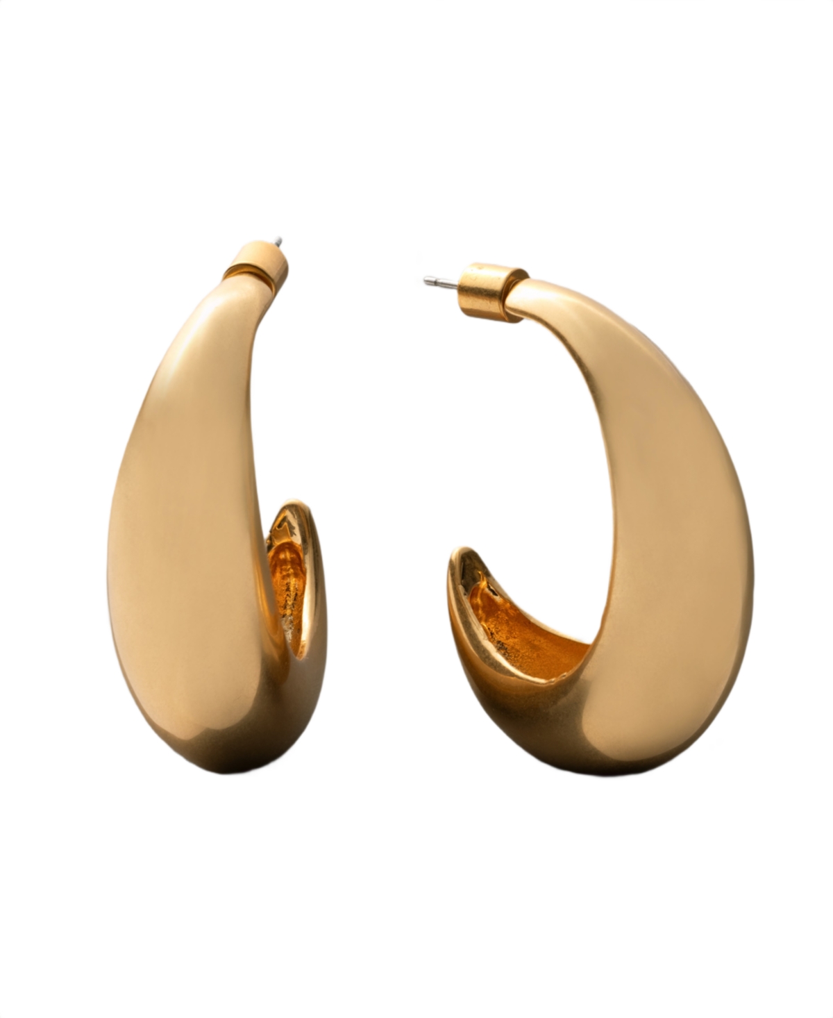Click here for Donna Karan Gold-Tone Drama Taper Hoop Earrings -... prices