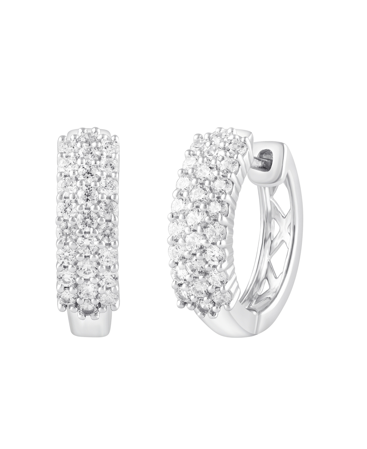 Click here for Macys Diamond Hinge Back Earrings (1 ct. t.w.) in... prices