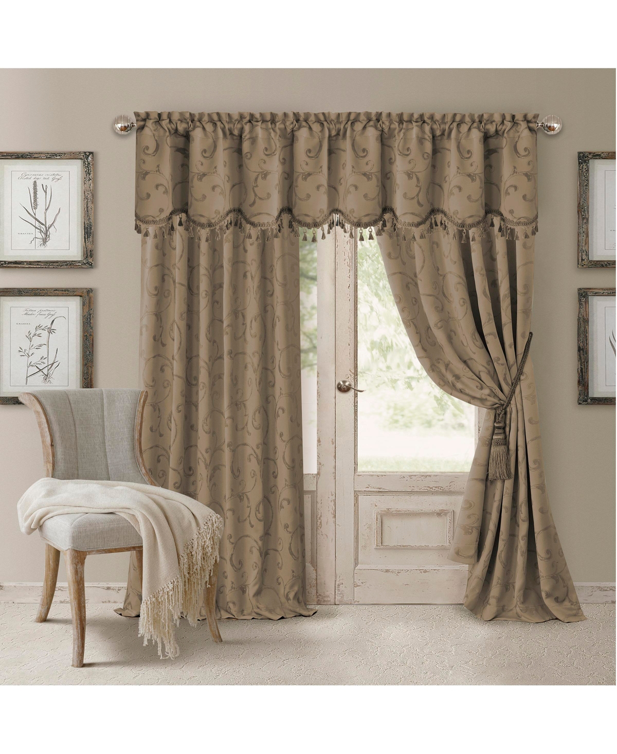 Click here for Elrene Home Fashions Mia Jacquard Scroll Blackout... prices