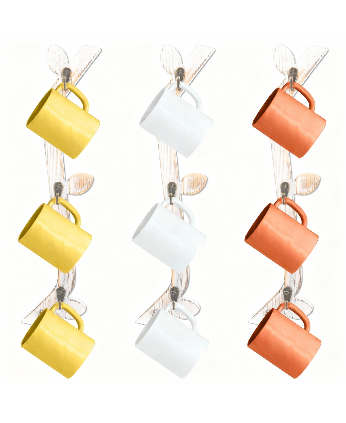 Click here for Draft - Yigii Wood Coffee Mug Wall Rack Set of 3... prices